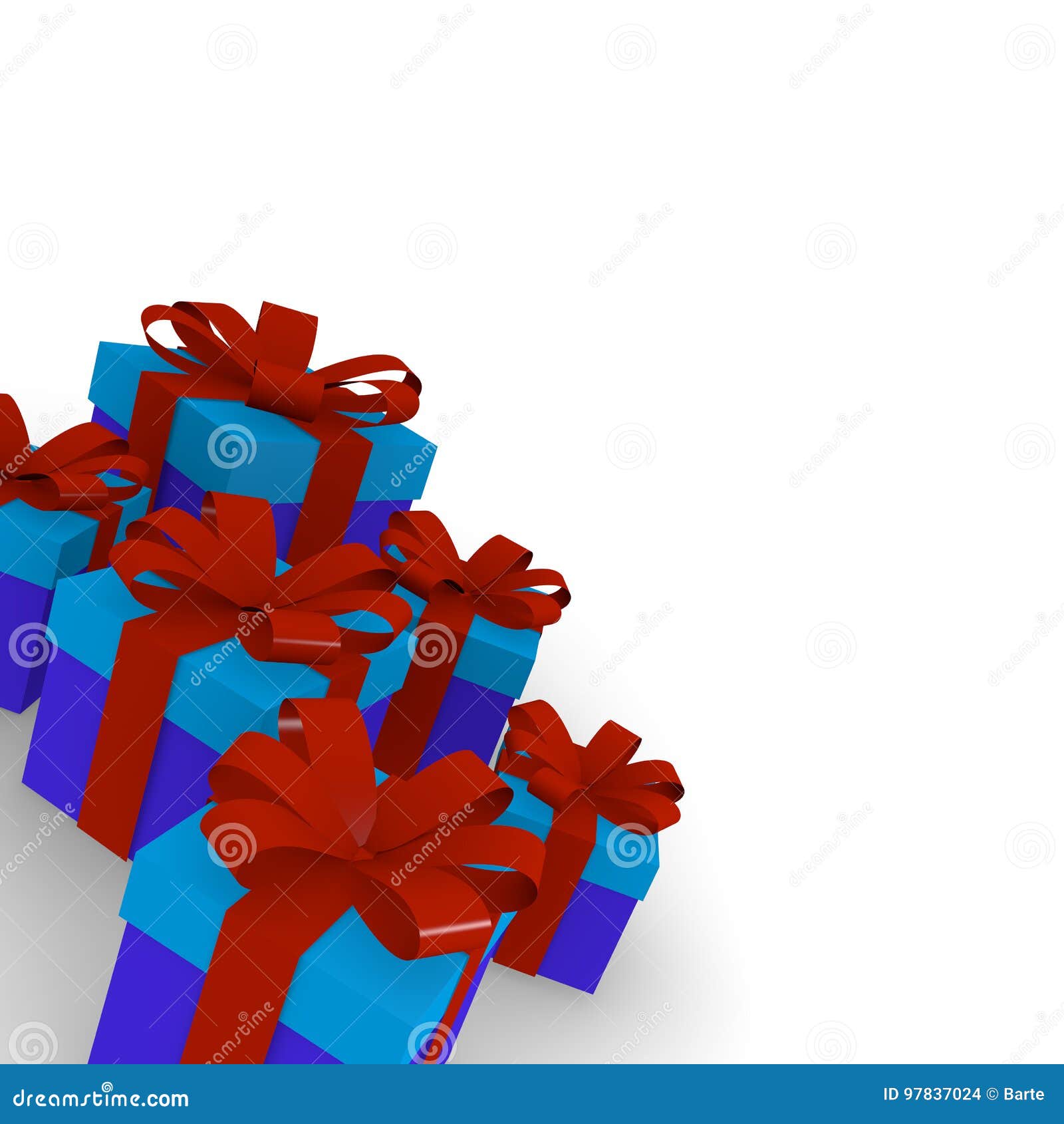 Red and blue gift boxes stock illustration. Illustration of empty ...