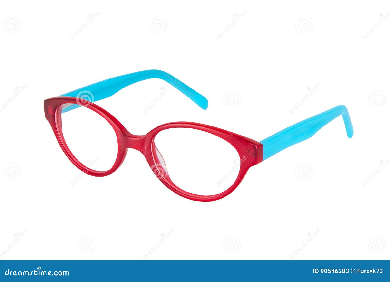 Red-blue Glasses on White Background Stock Image - Image of fashion ...