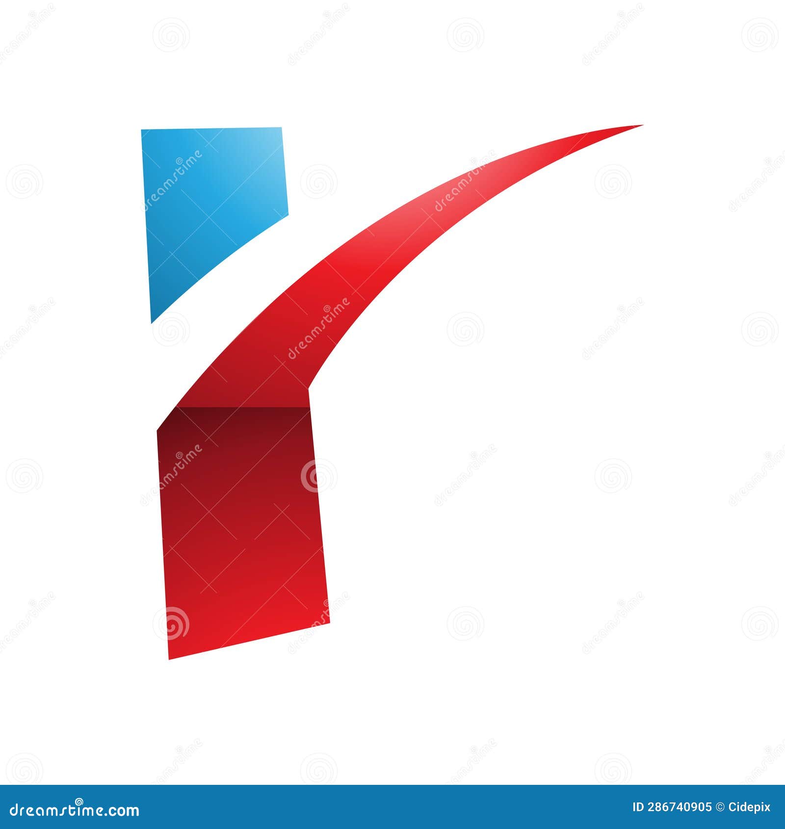 Red and Blue Glossy Spiky Shaped Letter R Icon Stock Vector ...