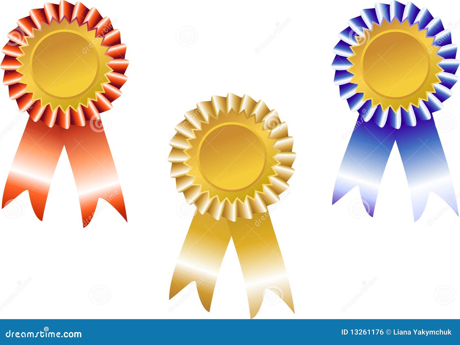 Red, blue and gold awards stock vector. Illustration of ornament - 13261176