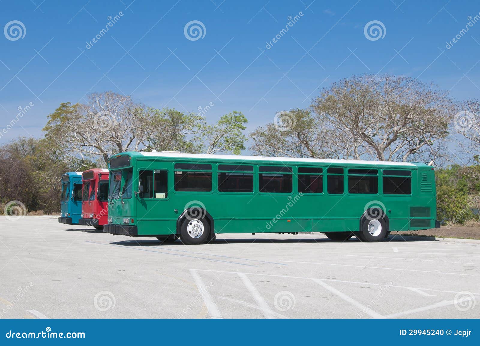 Colorful generic buses stock photo. Image of motor, sightseeing - 29945240