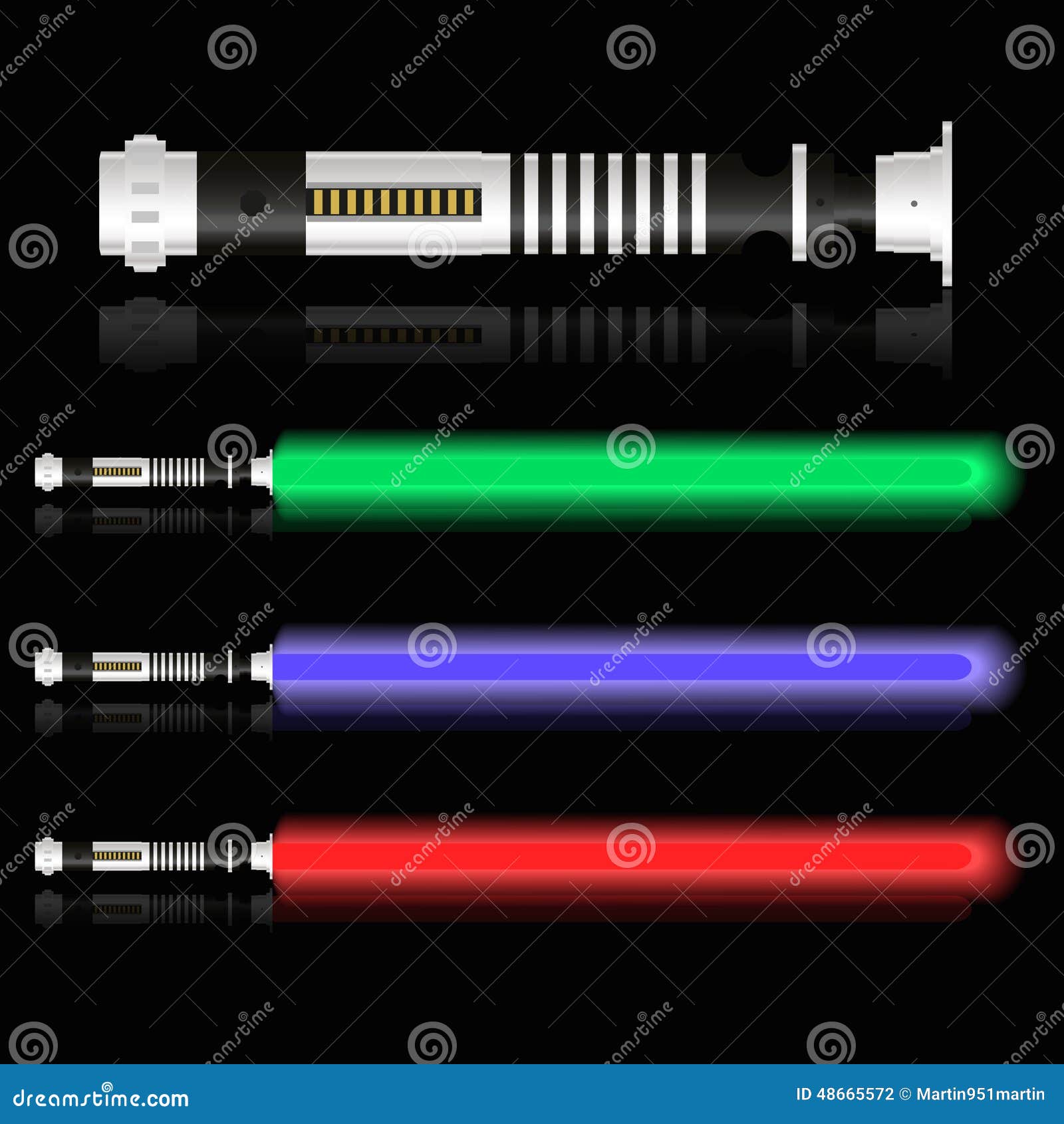Red Blue and Green Light Future Swords Stock Vector - Illustration of ...