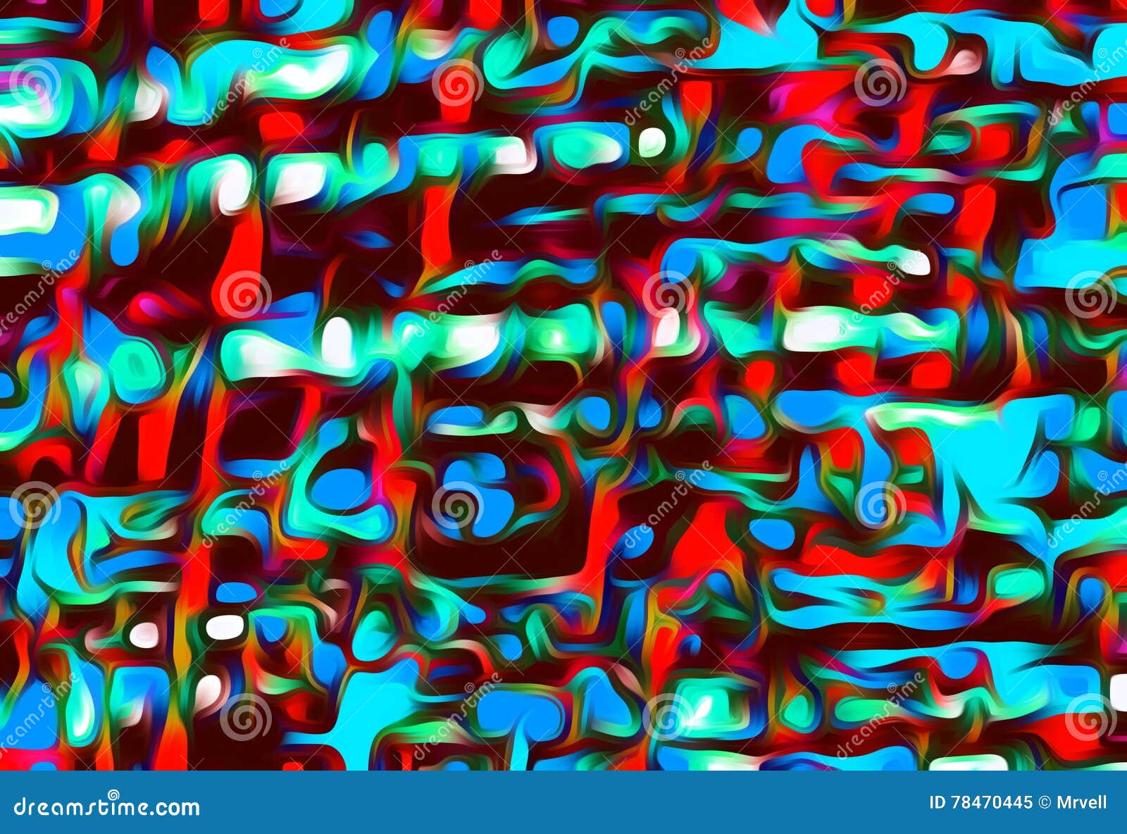 Red Blue Green and Pink Painting Texture Stock Illustration ...