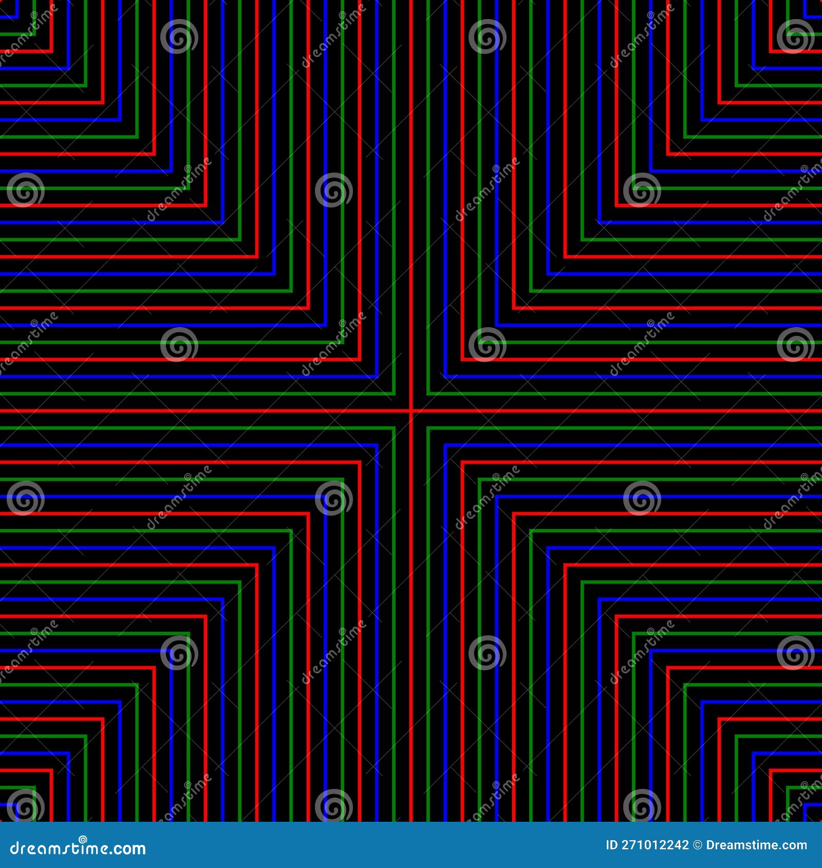 Colorful Cross Lines Fabric Pattern on Black Background Vector. Stock ...