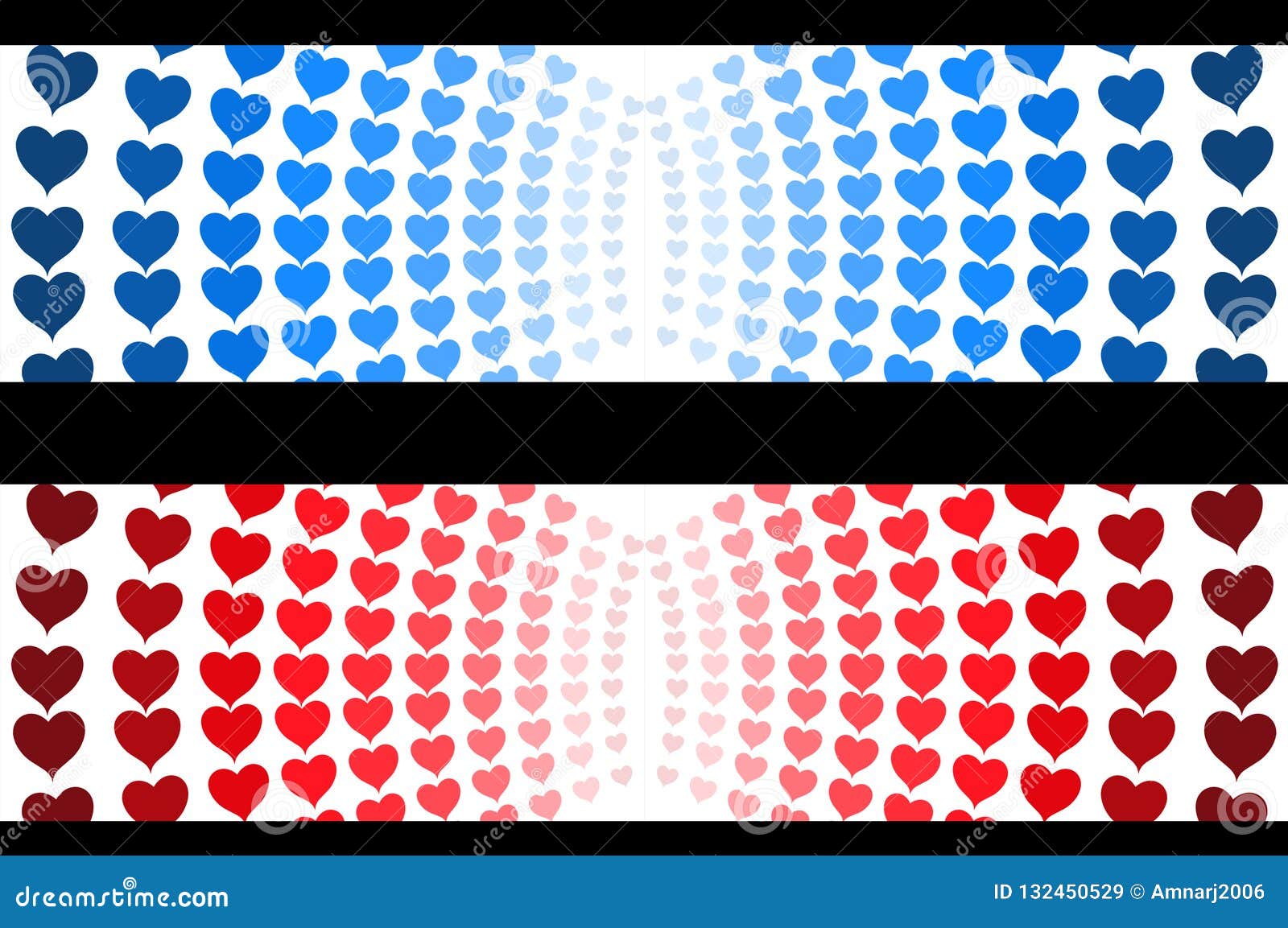 Red and Blue Heart Sign for Header Web Stock Vector - Illustration of ...