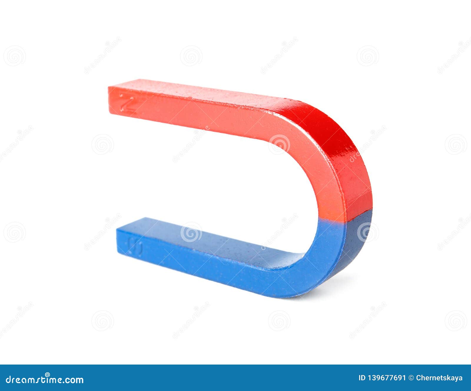 Red and Blue Horseshoe Magnet Stock Image - Image of magnetic, science ...