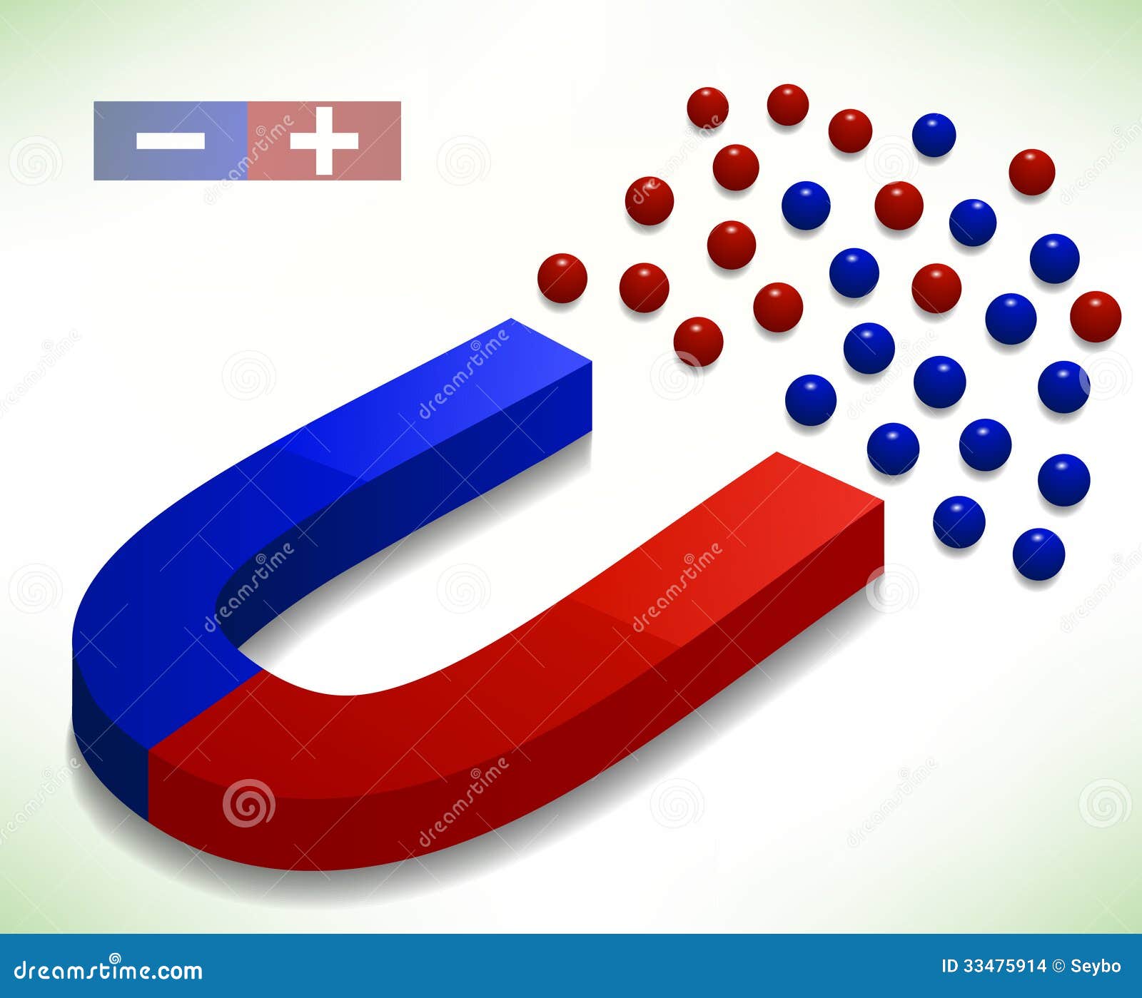 Red and Blue Horseshoe Magnet. Vector Illustration Stock Vector ...