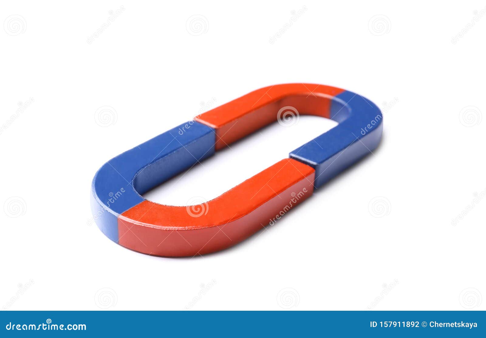 Red and Blue Horseshoe Magnets on Background Stock Photo - Image of ...