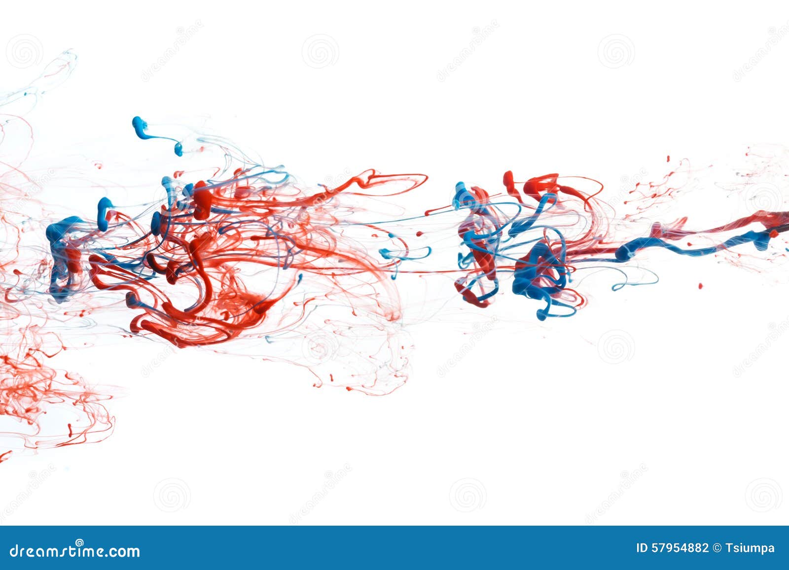 Red and blue ink stock photo. Image of smoke, white, multi - 57954882