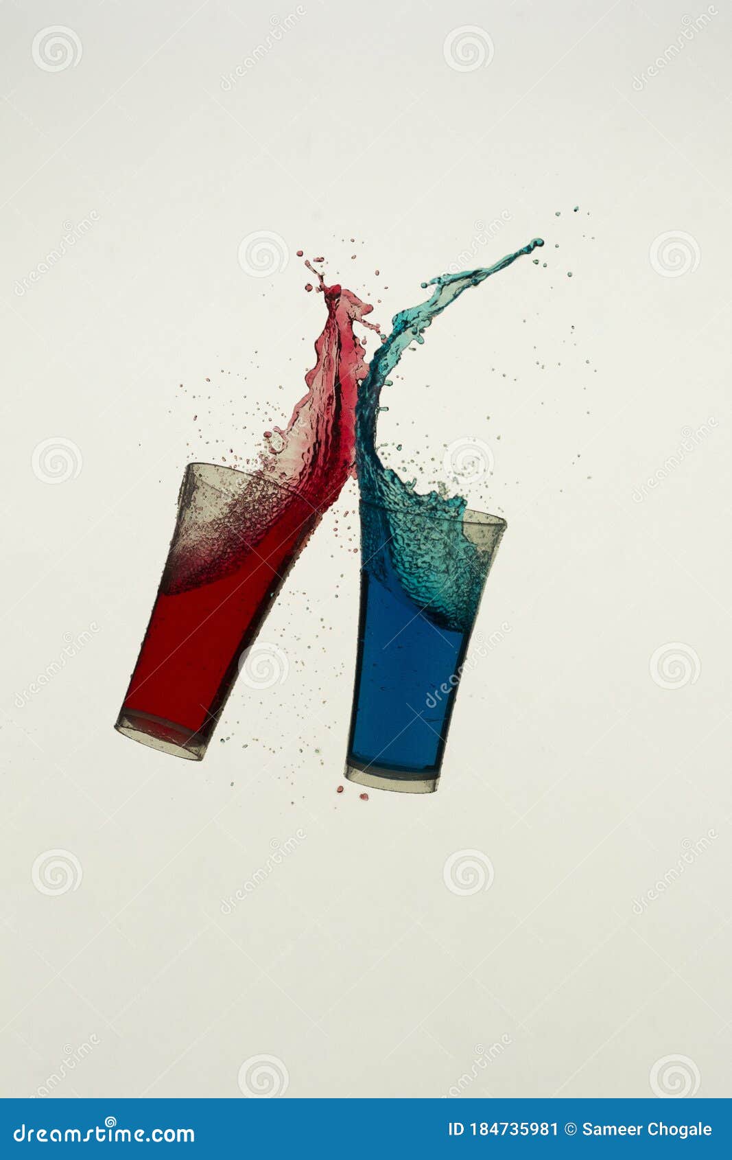 Red and Blue Juice Splash Photography Stock Image - Image of splash ...