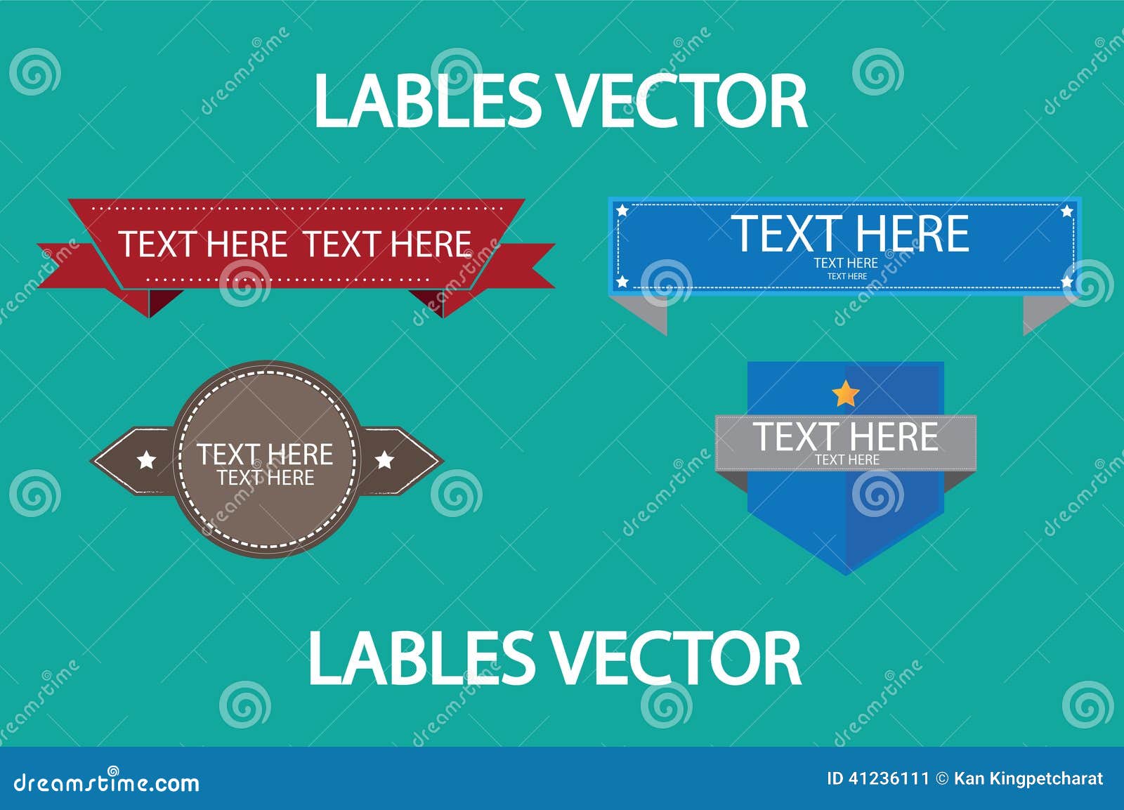 Red And Blue Lables Vector | CartoonDealer.com #41236111