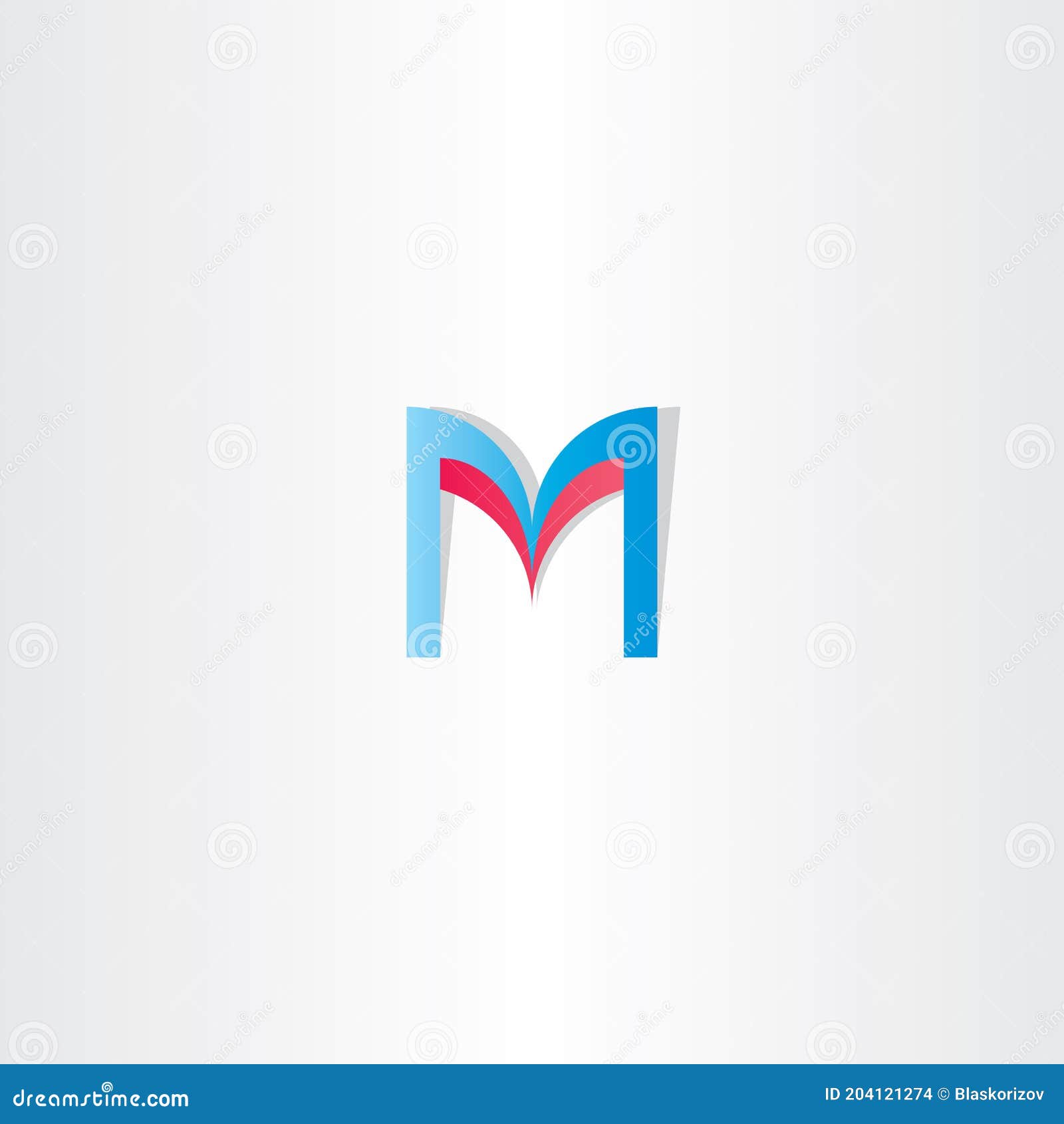 Red Blue Letter M Logotype Element Vector Icon Stock Vector ...