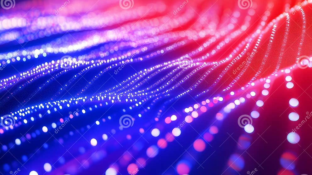 Red Blue Light Wave Pattern Abstract Background with Vibrant Red and ...