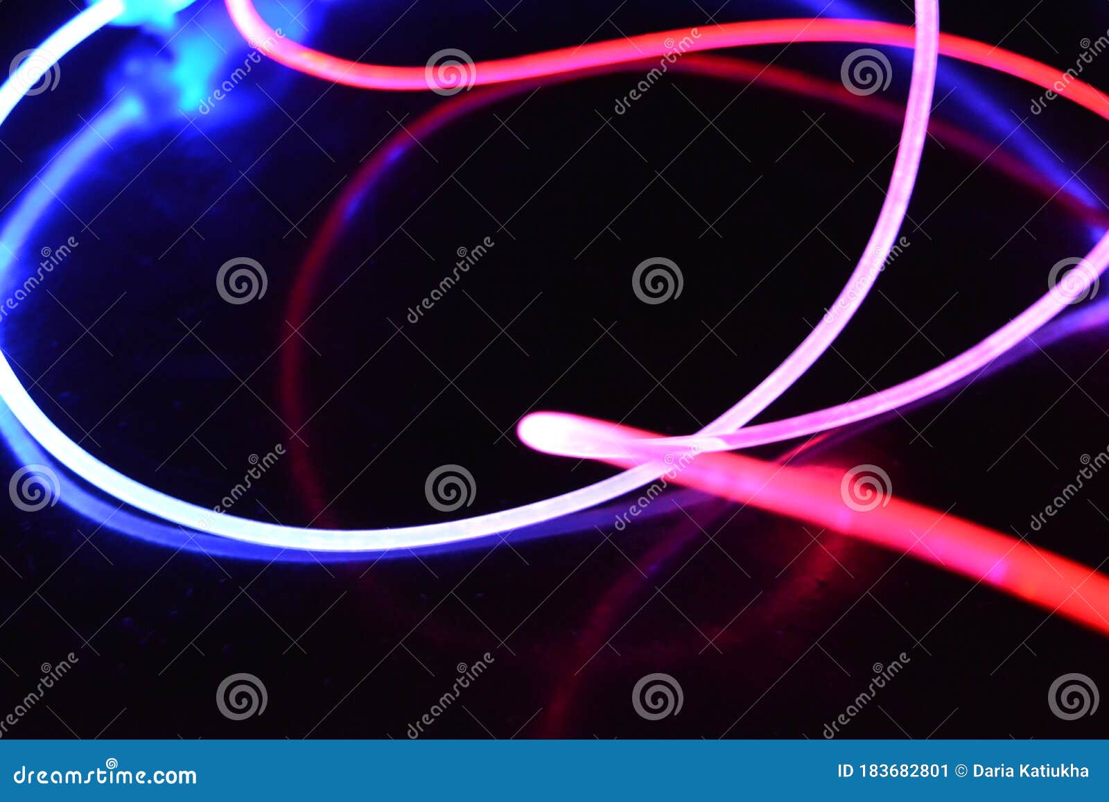 Red and Blue Light Wire, a Light Guide Wire with Different Light ...