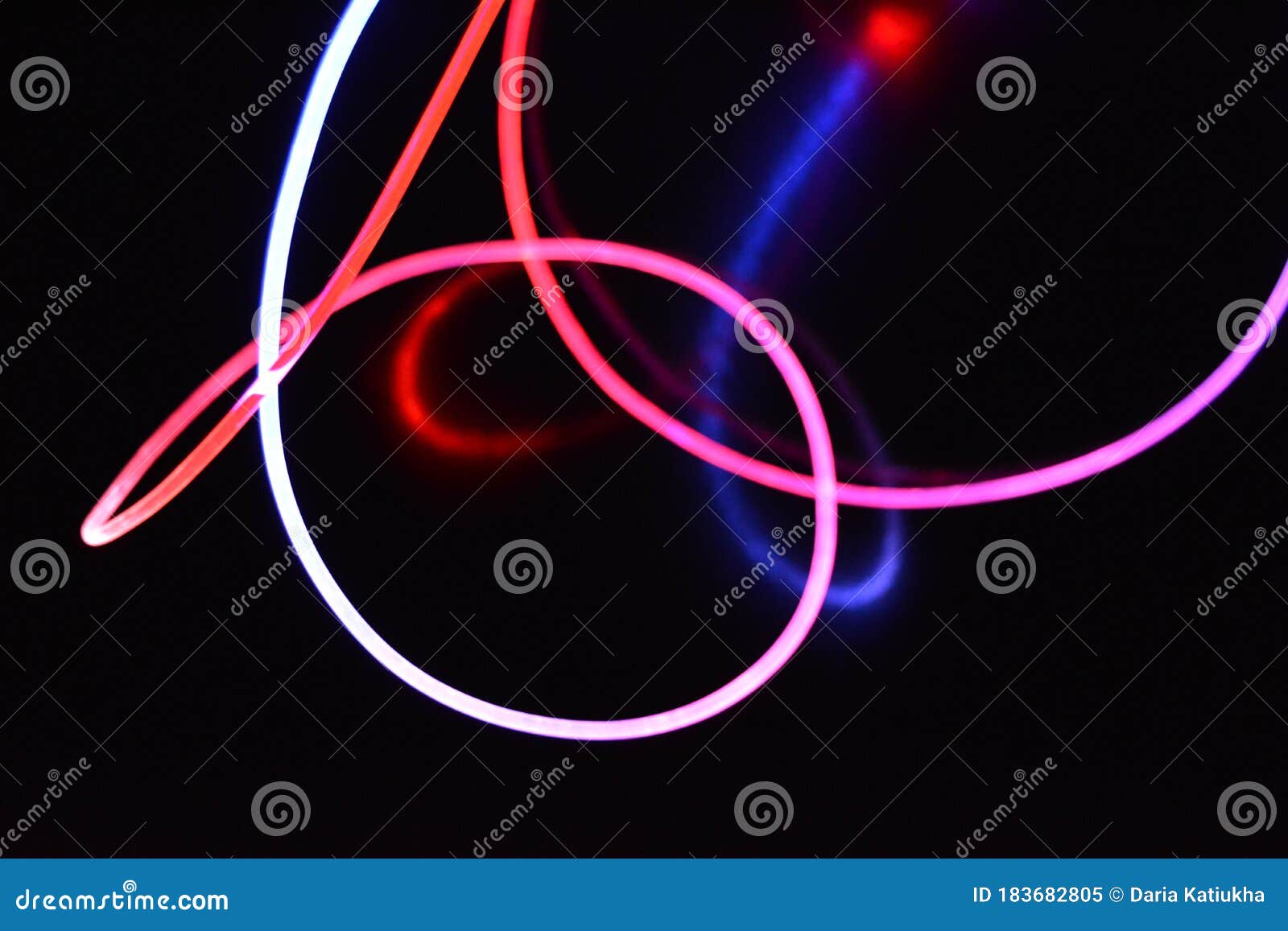 Red and Blue Light Wire, a Light Guide Wire with Different Light ...