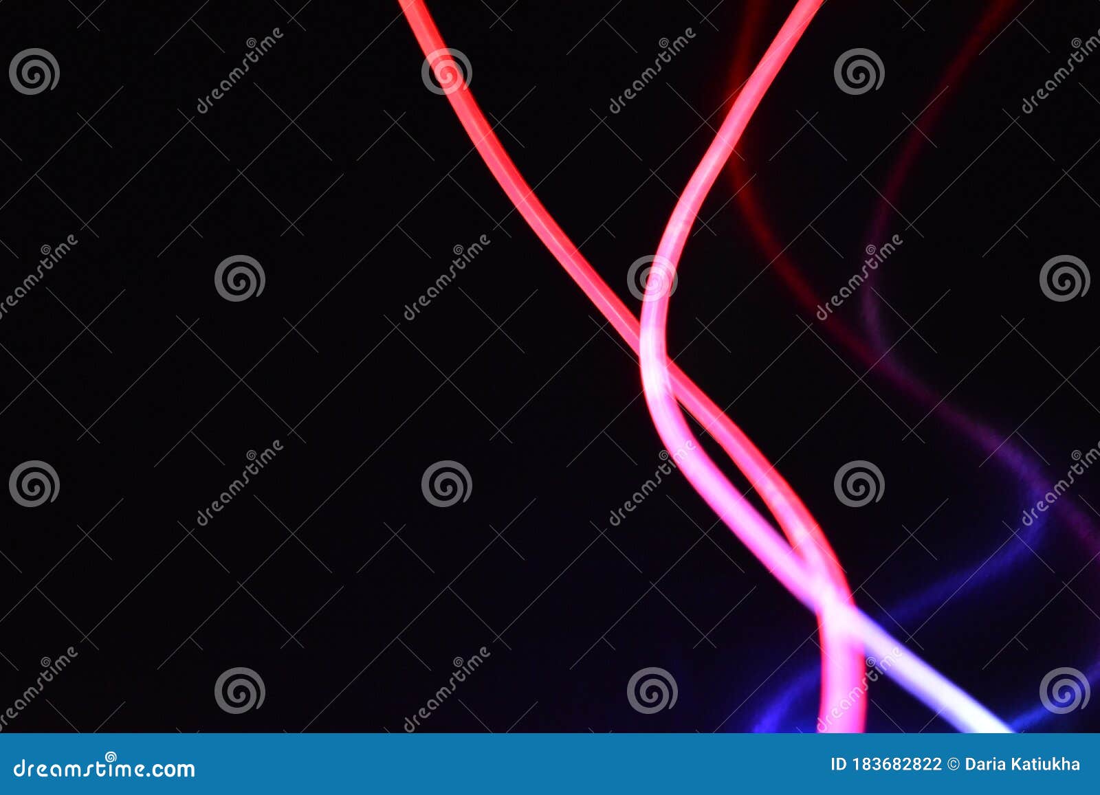 Red and Blue Light Wire, a Light Guide Wire with Different Light ...