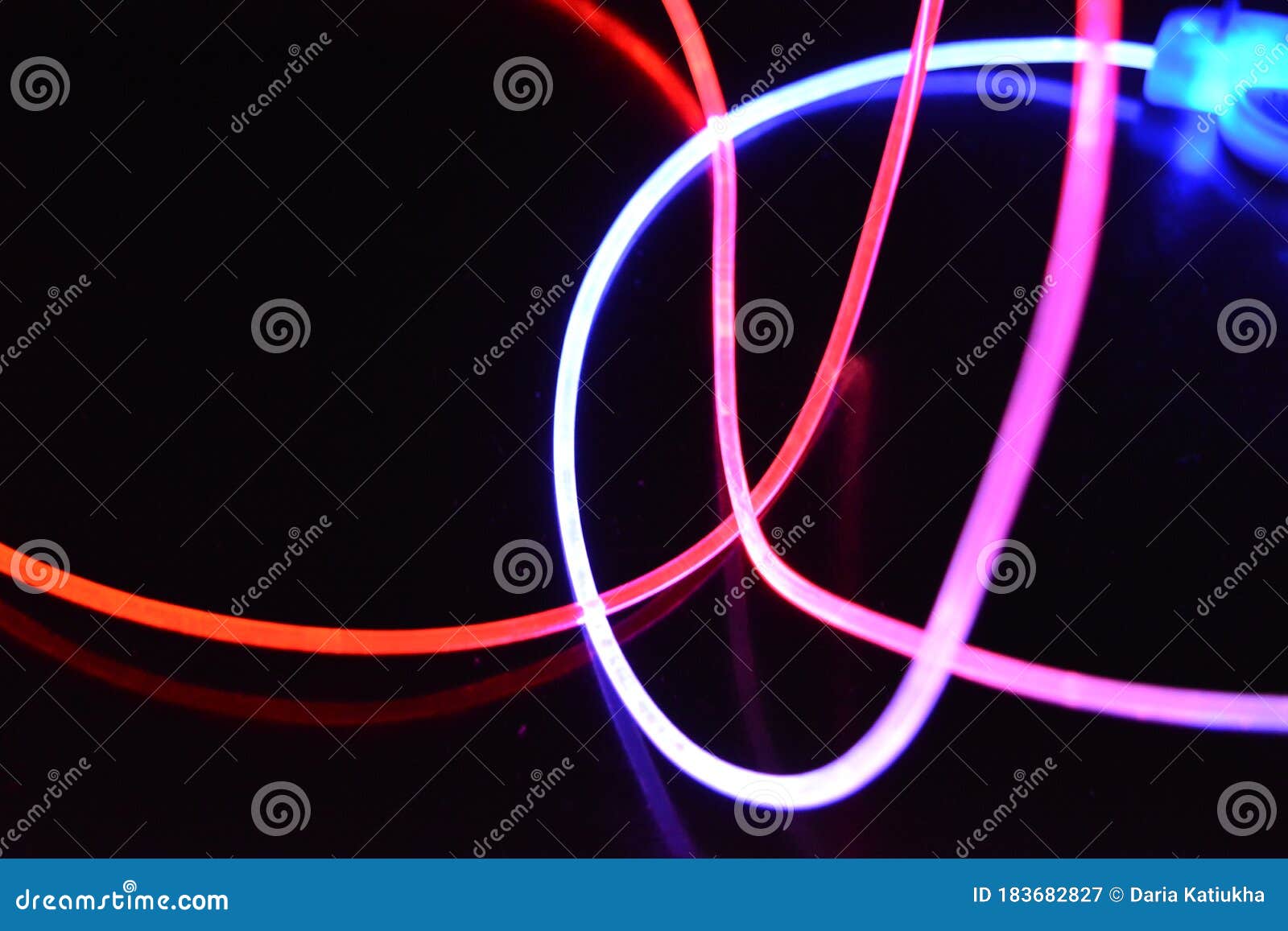 Red and Blue Light Wire, a Light Guide Wire with Different Light ...