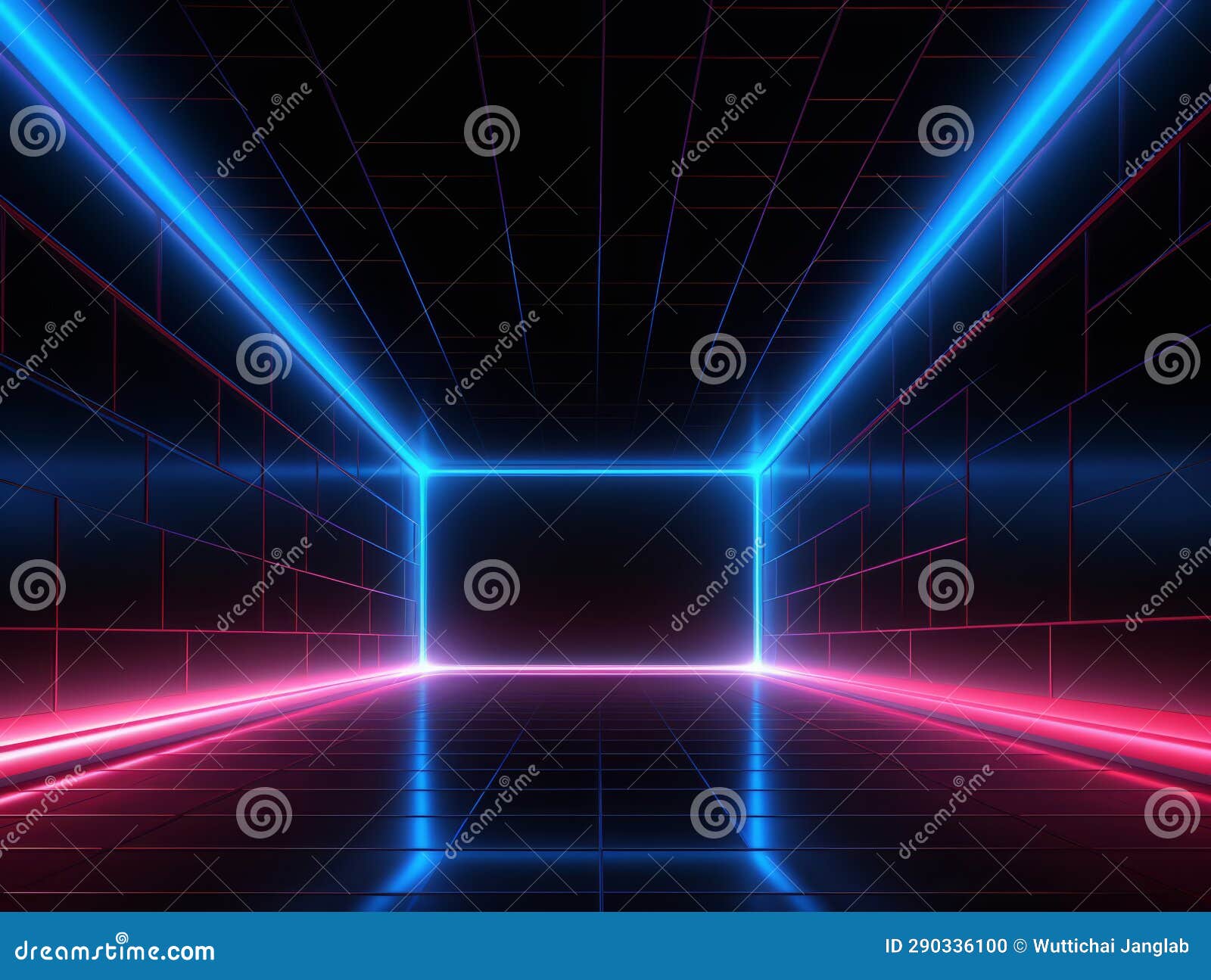 Red and Blue Lighting Room Background Stock Illustration - Illustration ...