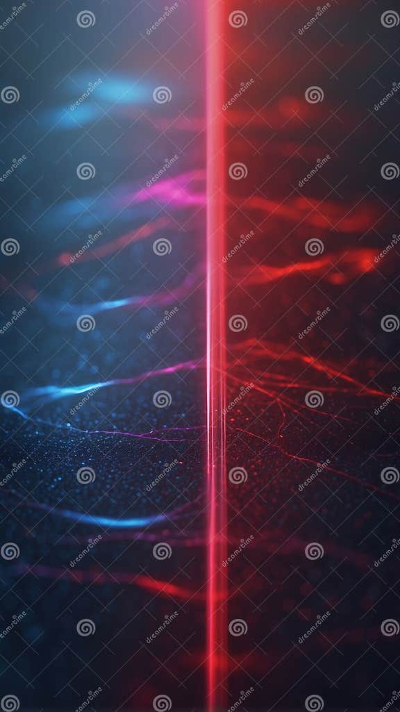 An Red and Blue Line with a Purple Line in the Middle. Stock Photo ...