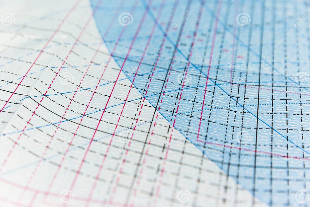 Red and Blue Lines Crossing Creating a Grid Stock Image - Image of ...