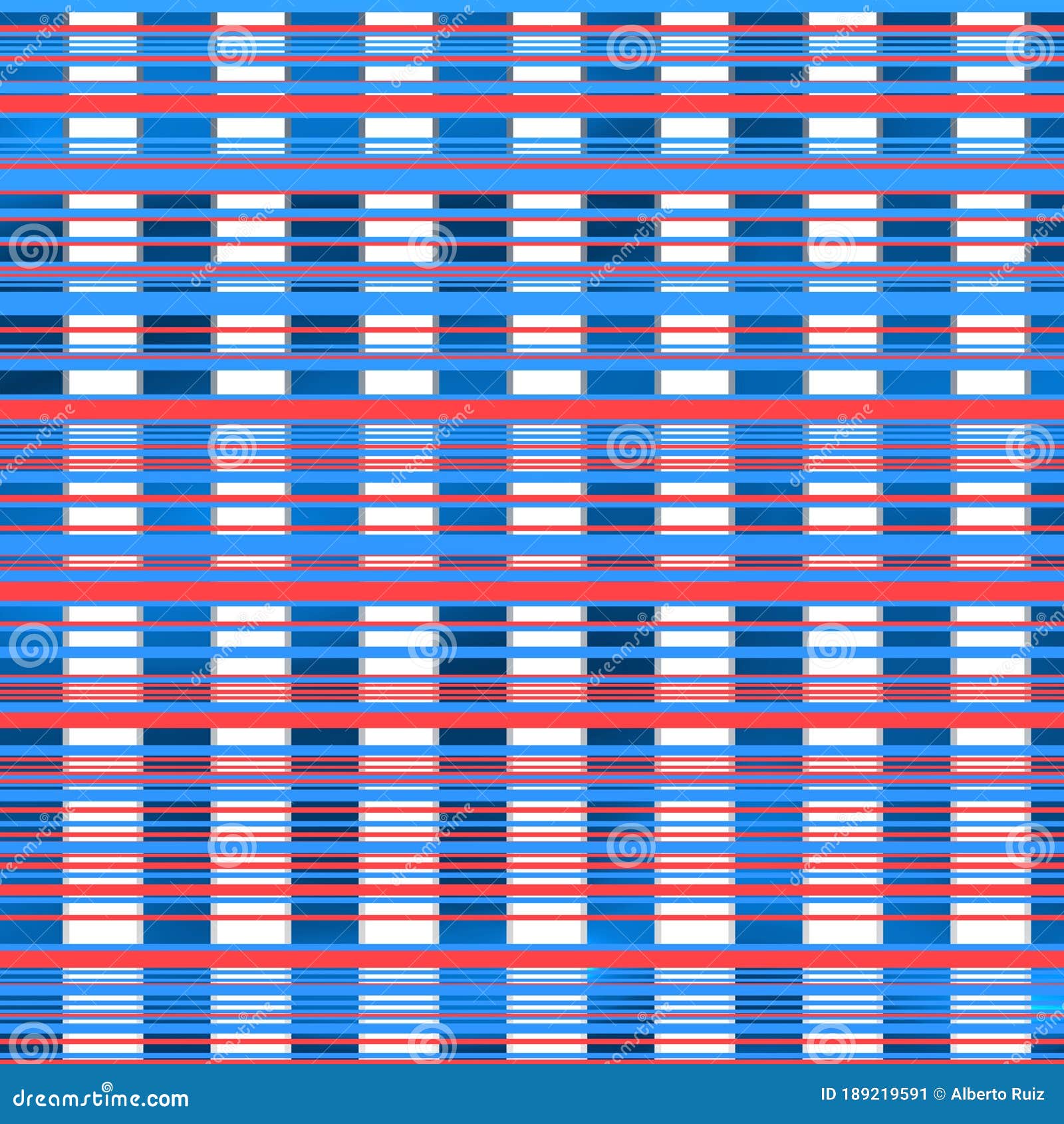 Red and Blue Lines Over Blue and White Stripes Stock Illustration ...