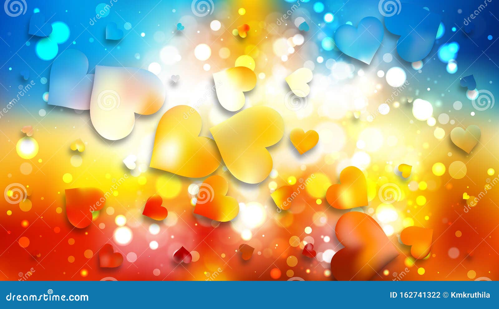 Red and Blue Love Background Stock Vector - Illustration of heart ...