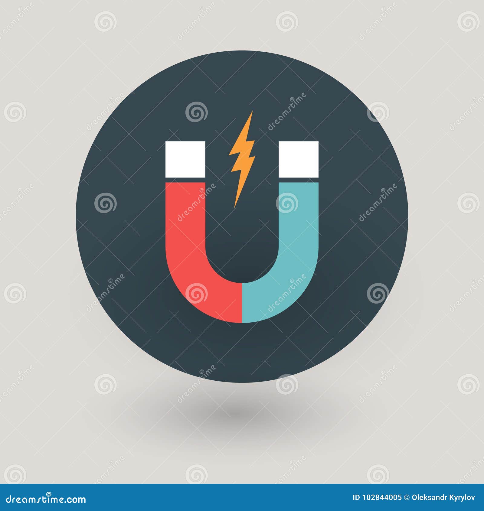 Magnet Icon In Comic Style. Attract Cartoon Vector Illustration On ...