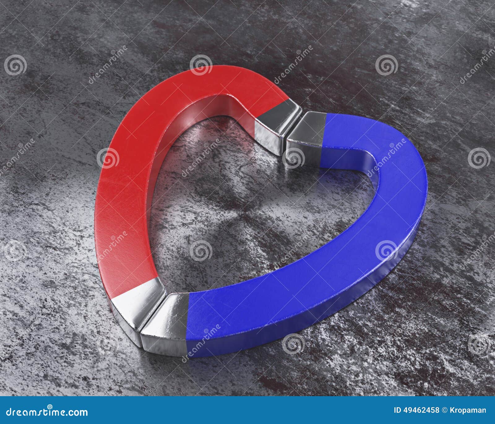 Red and Blue Magnets on Rusty Floor Stock Illustration - Illustration ...