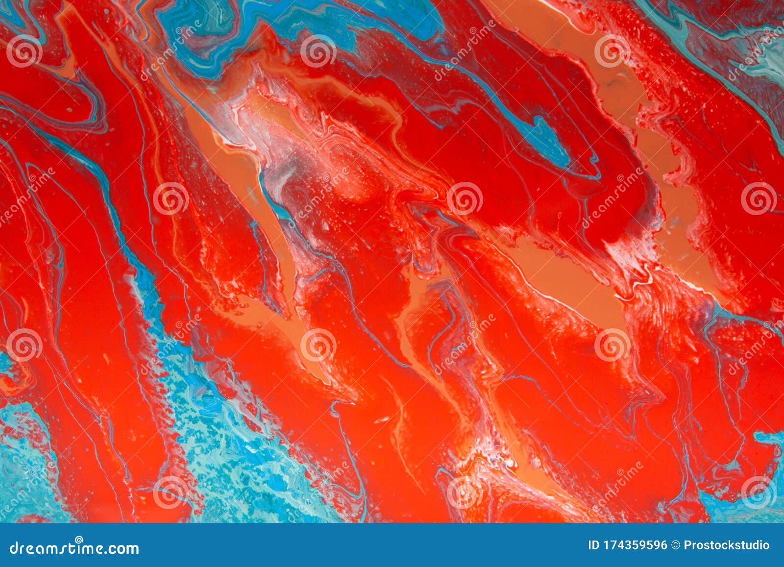 Red and Blue Marble Abstract Acrylic Background. Stock Photo - Image of ...