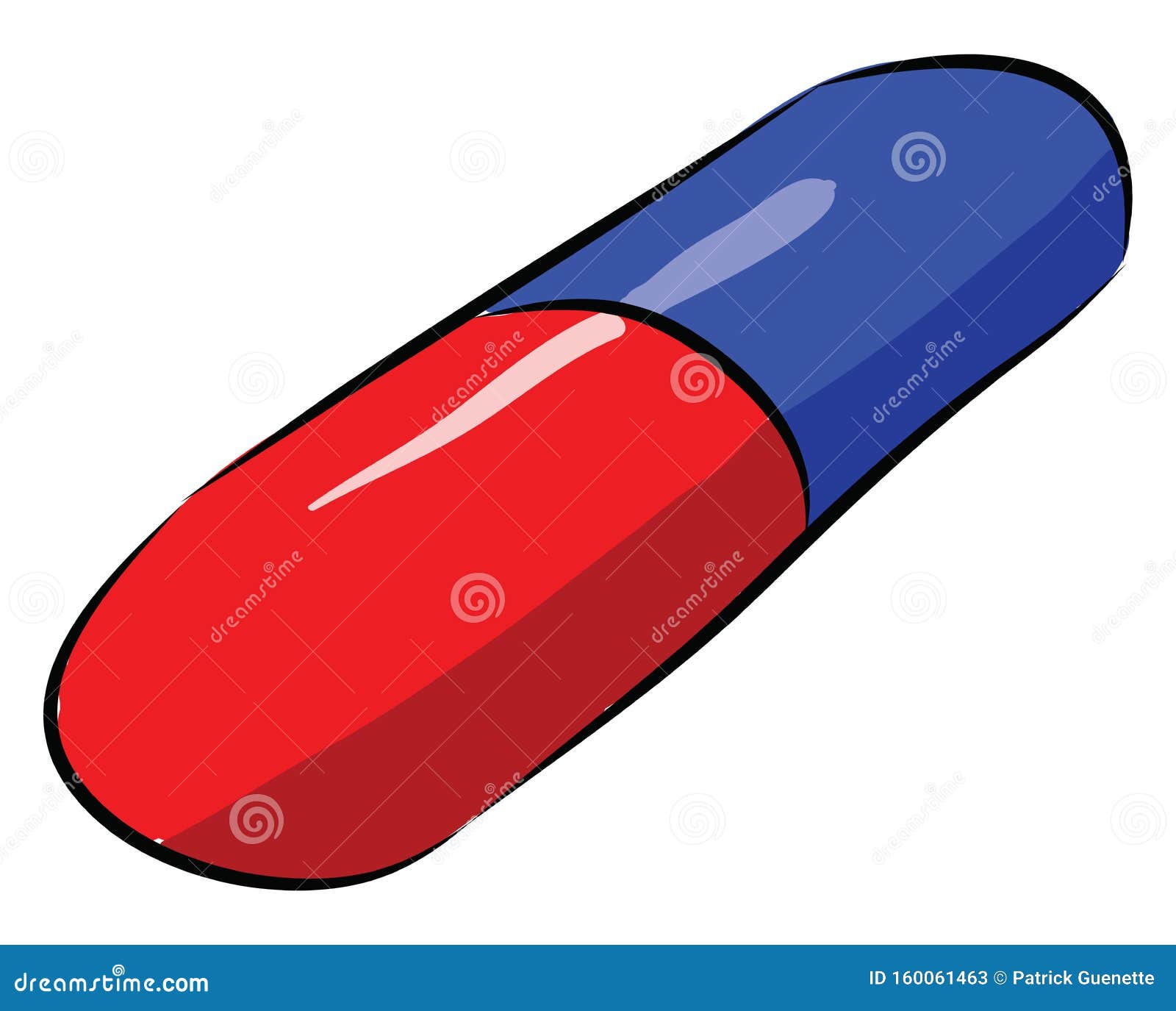 Red and Blue Medicine Pill Vector Illustration Stock Vector ...
