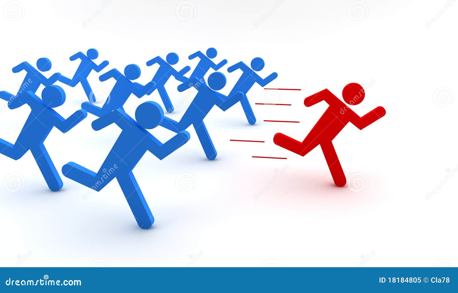 Red and blue men running stock illustration. Illustration of guidance ...