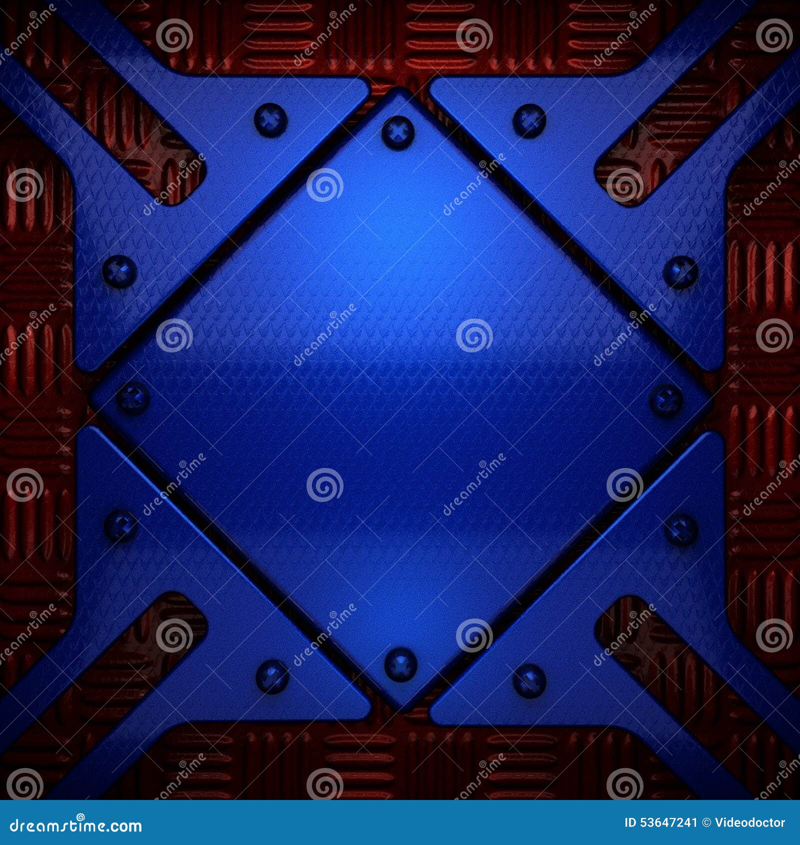 Red and Blue Metal Background Stock Illustration - Illustration of ...