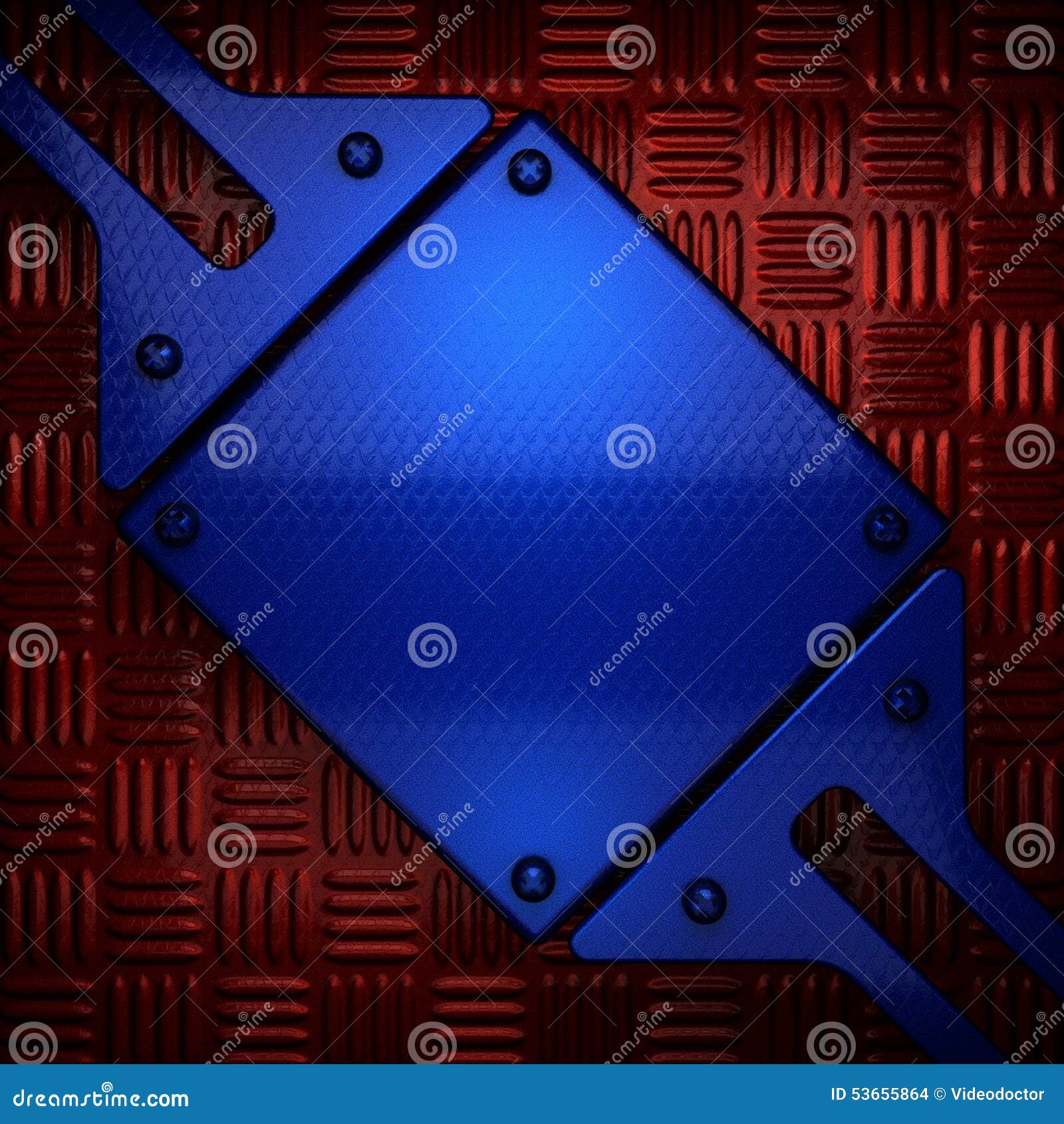 Red and Blue Metal Background Stock Illustration - Illustration of ...