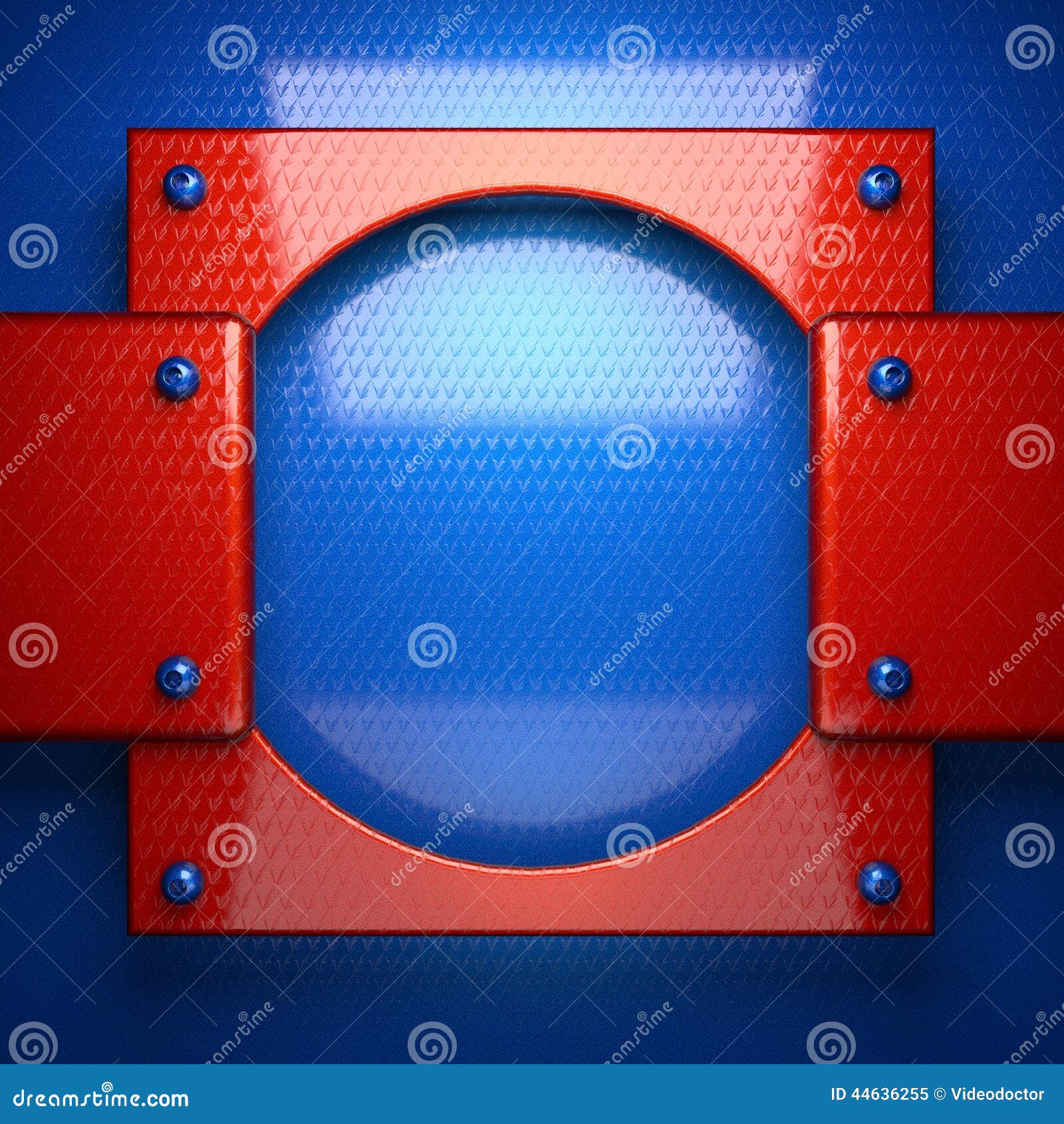 Red and Blue Metal Background. 3D Rendered Stock Illustration ...