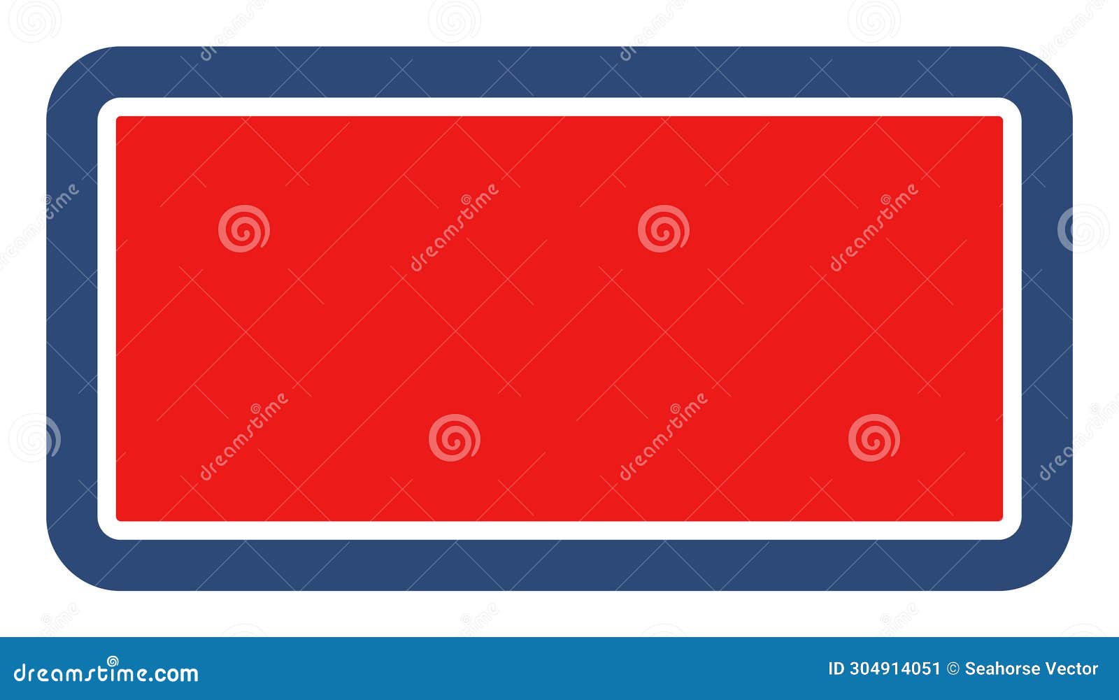 Red and Blue Minimalistic Rectangle Banner Design with a Thick Border ...