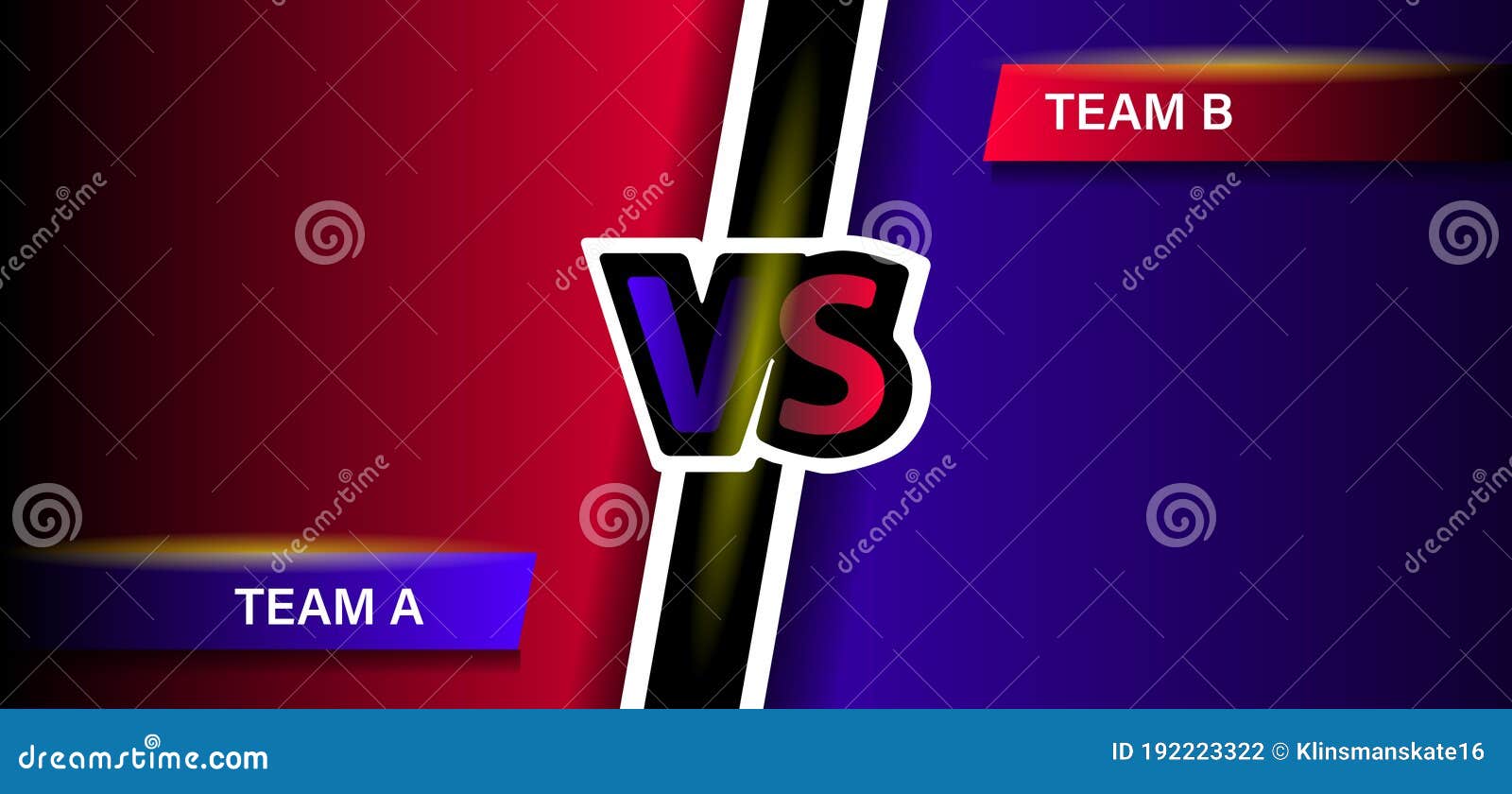 Modern Versus Battle Background. Vs Battle Headline With Lightning Bolt ...