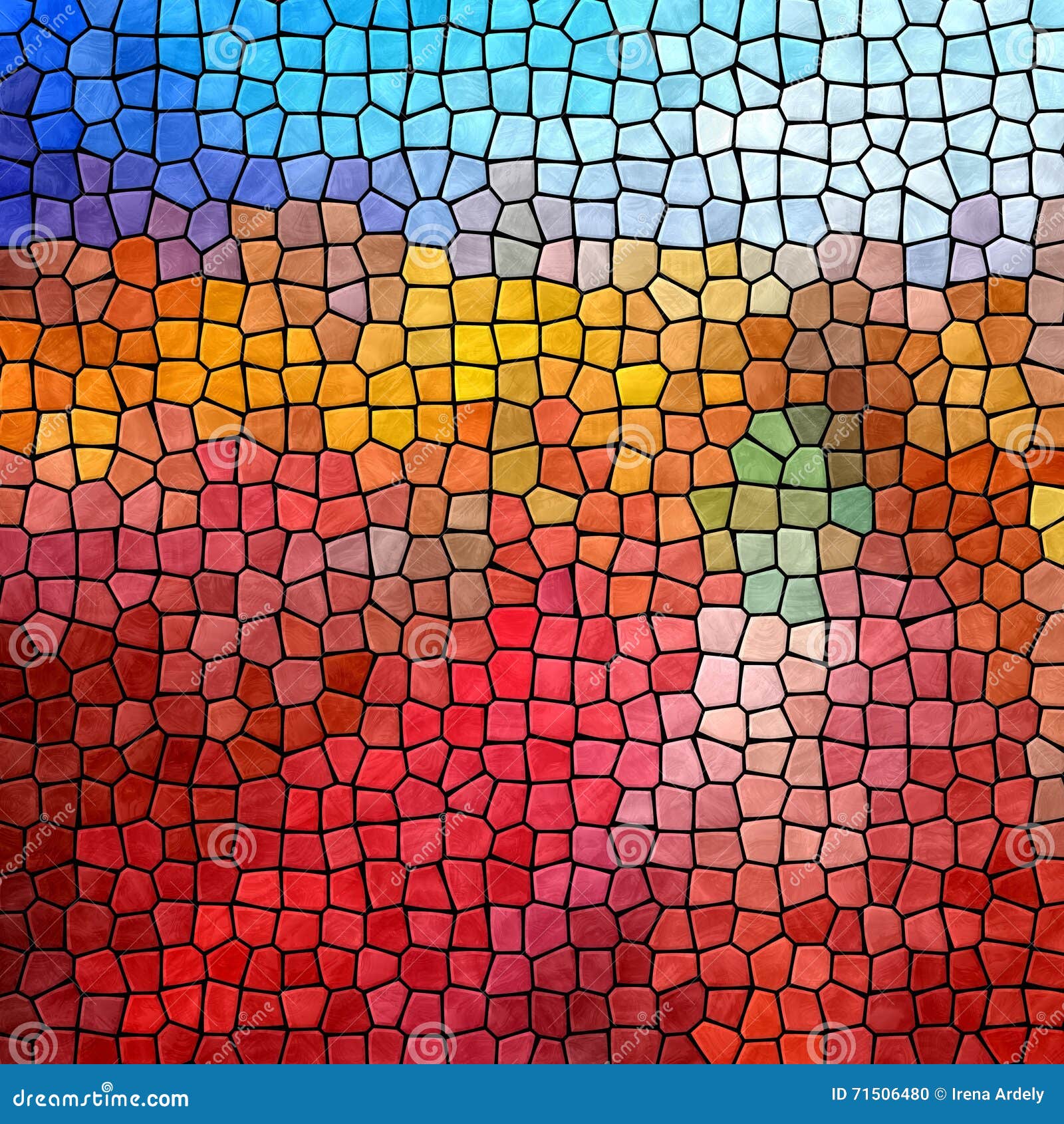 Red Blue Mosaic Pattern Texture Background with Black Grout Stock ...