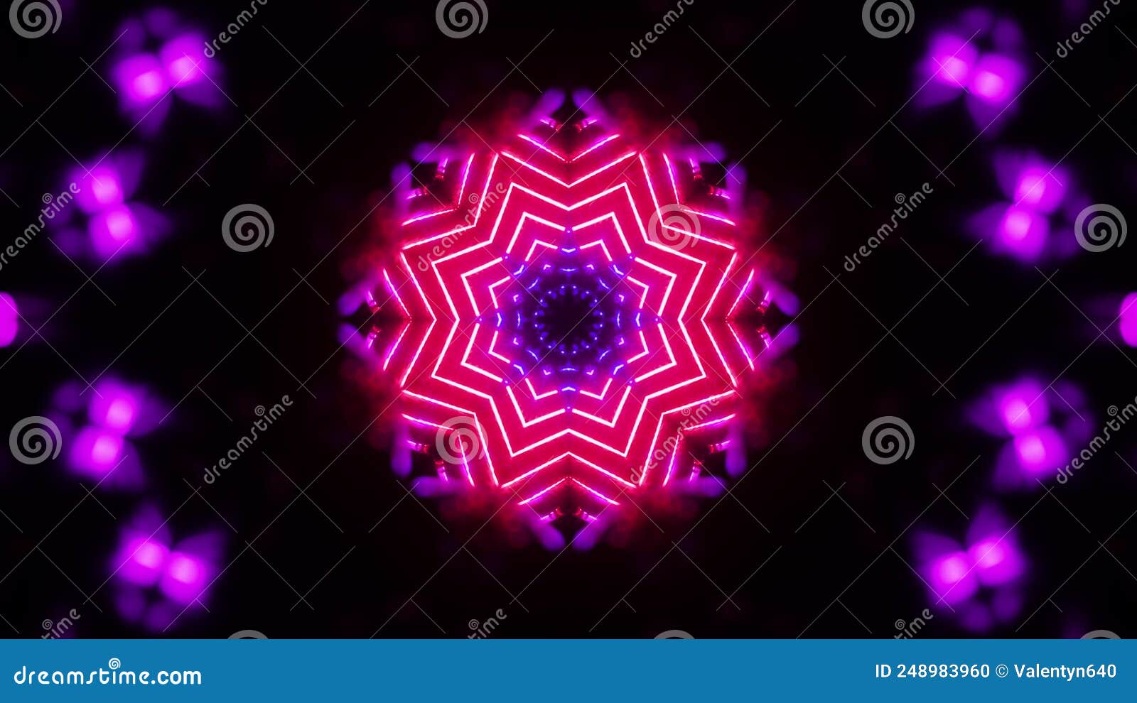 Red Blue Neon Motion Background Vj Loop. Infinitely Looped Animation ...