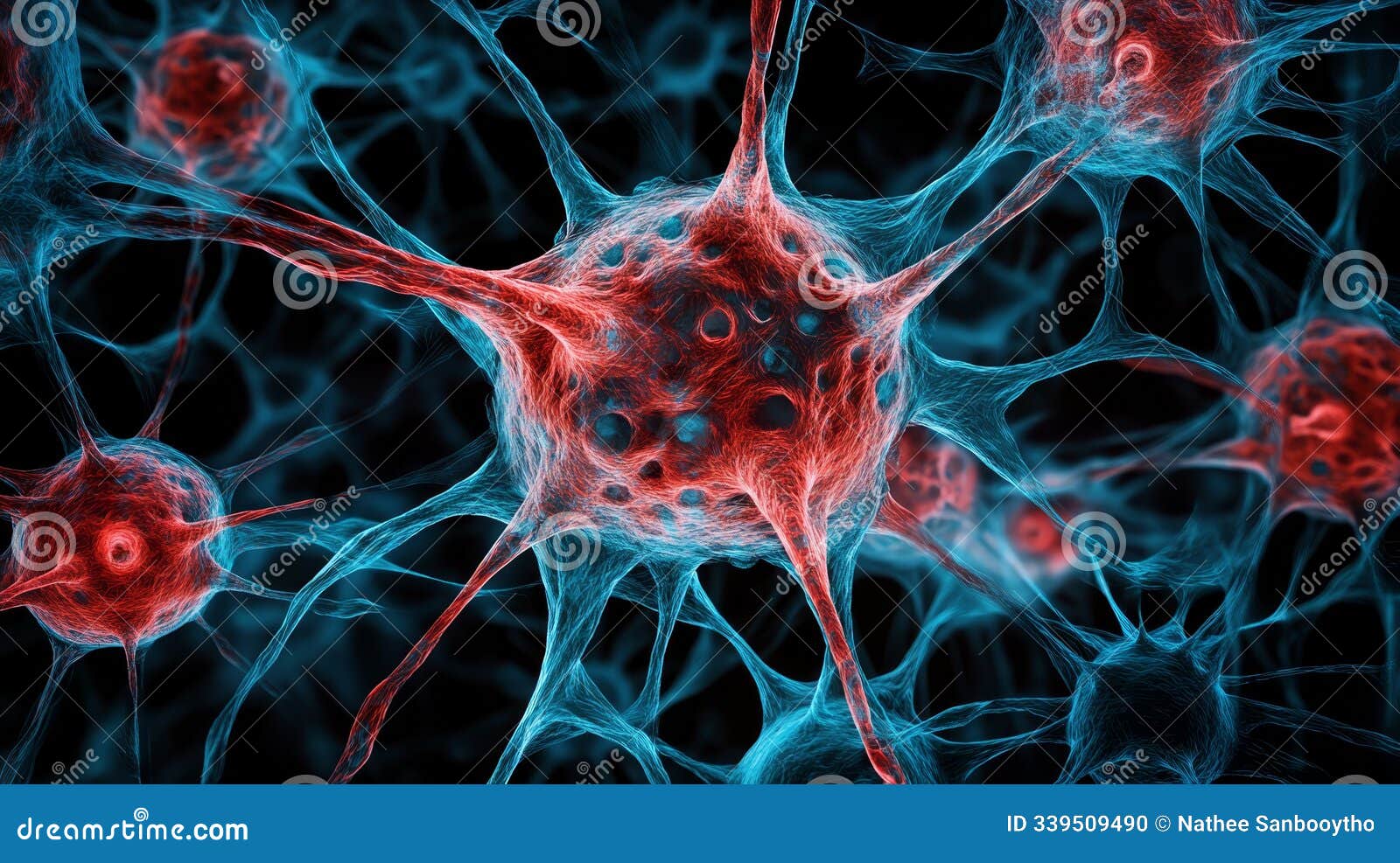 Red and Blue Neuron, a Visual Representation of the Complexities of the ...