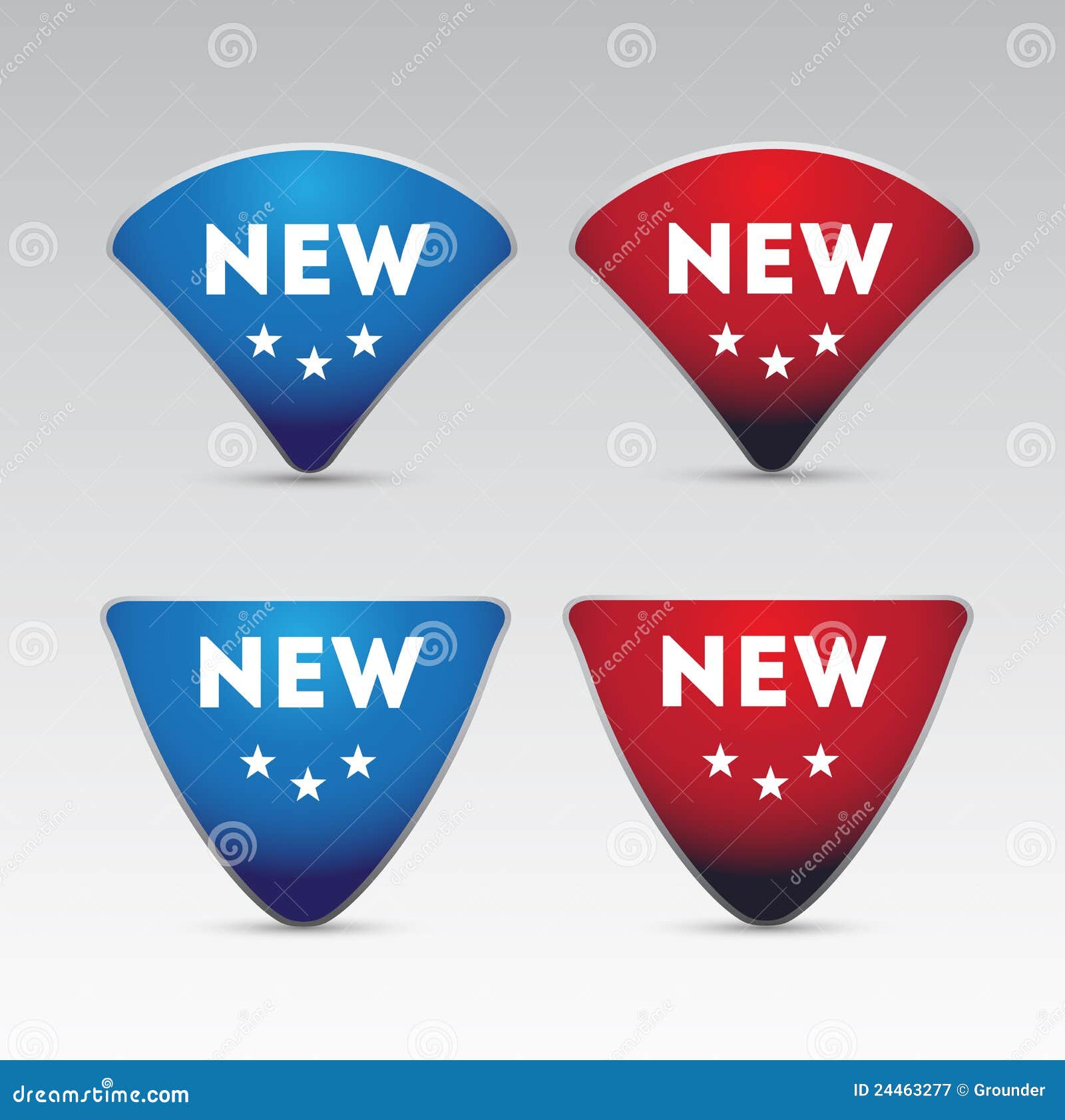 Red blue New button stock vector. Illustration of prize - 24463277