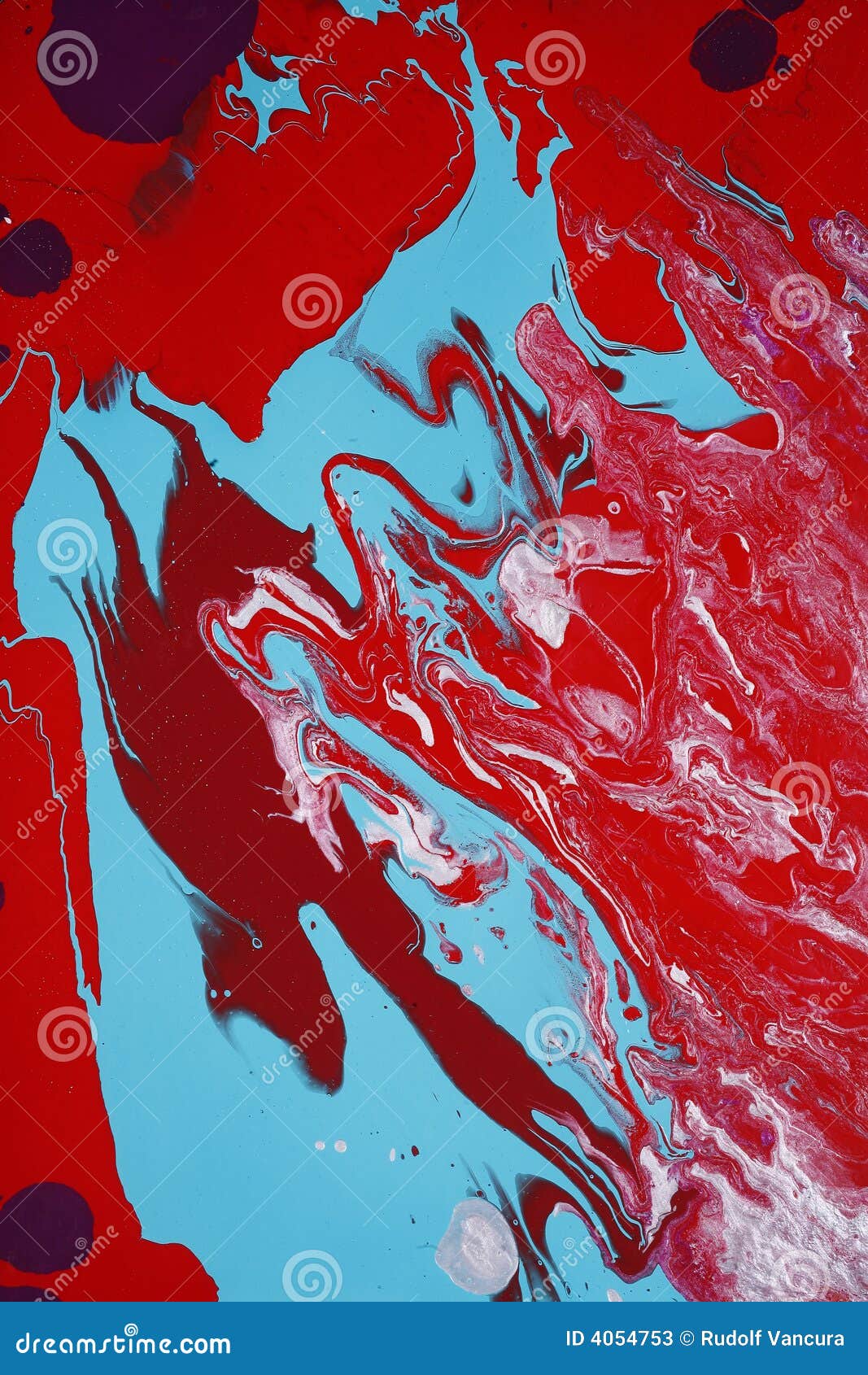Red and Blue Paint Abstract Stock Image - Image of blend, artistic: 4054753