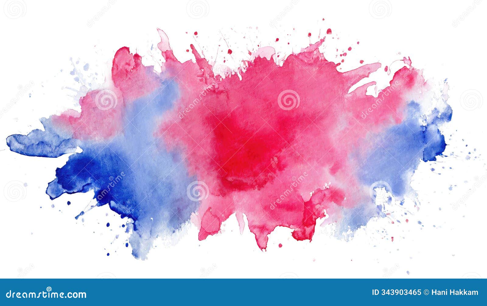 Red and Blue Paint Splash with Dynamic Blending Isolated on Transparent ...