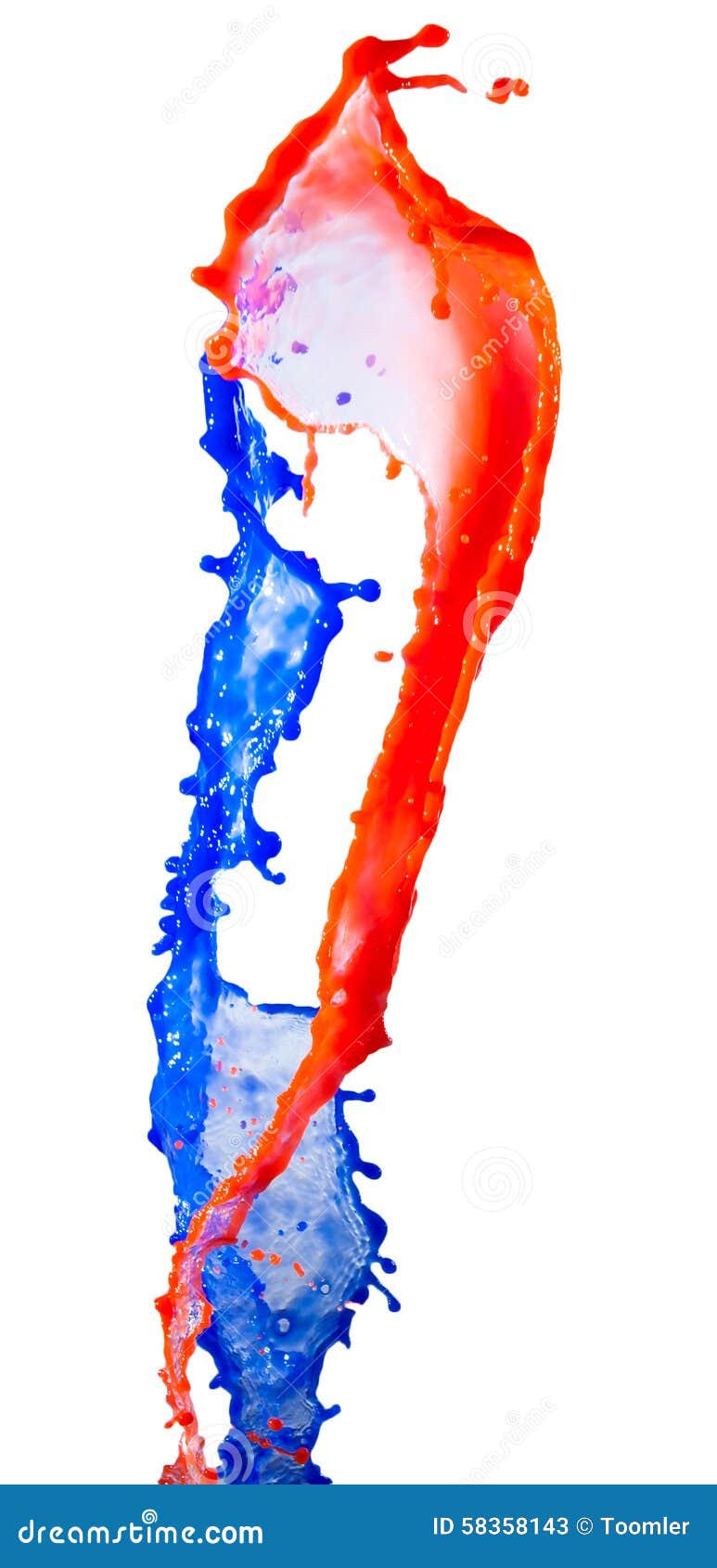 Red and blue paint splash stock image. Image of stain - 58358143