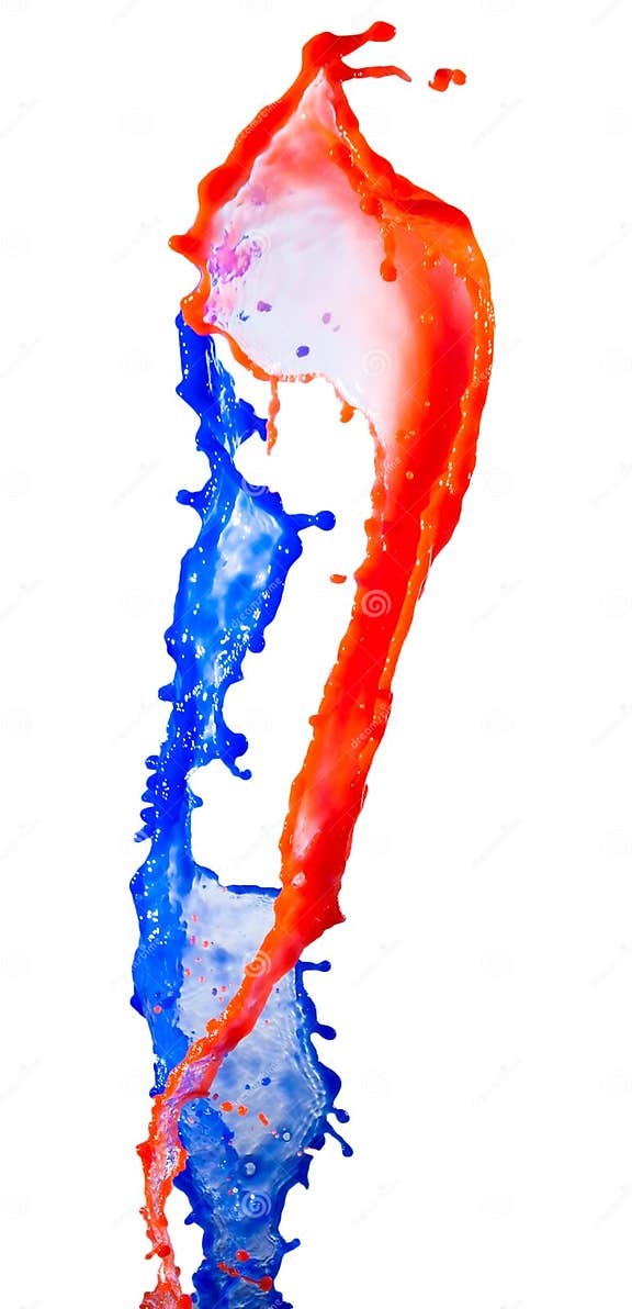 Red and blue paint splash stock image. Image of stain - 58358143