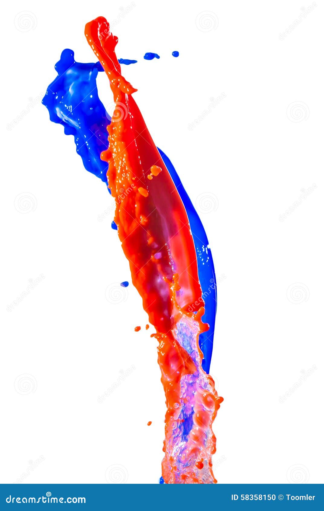 Red and blue paint splash stock photo. Image of color - 58358150