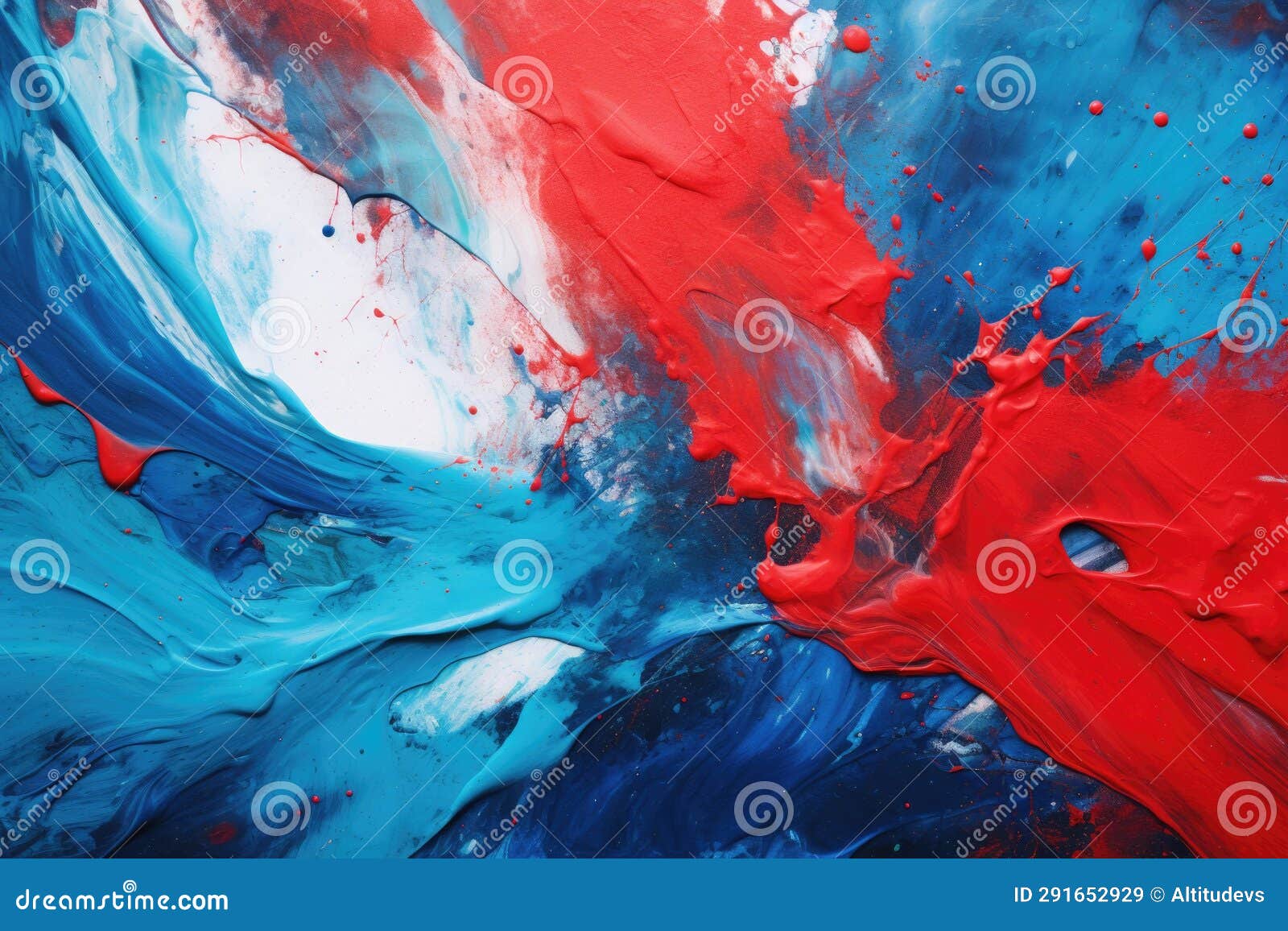Red and Blue Paints Mixing on a Canvas Stock Image - Image of blue ...