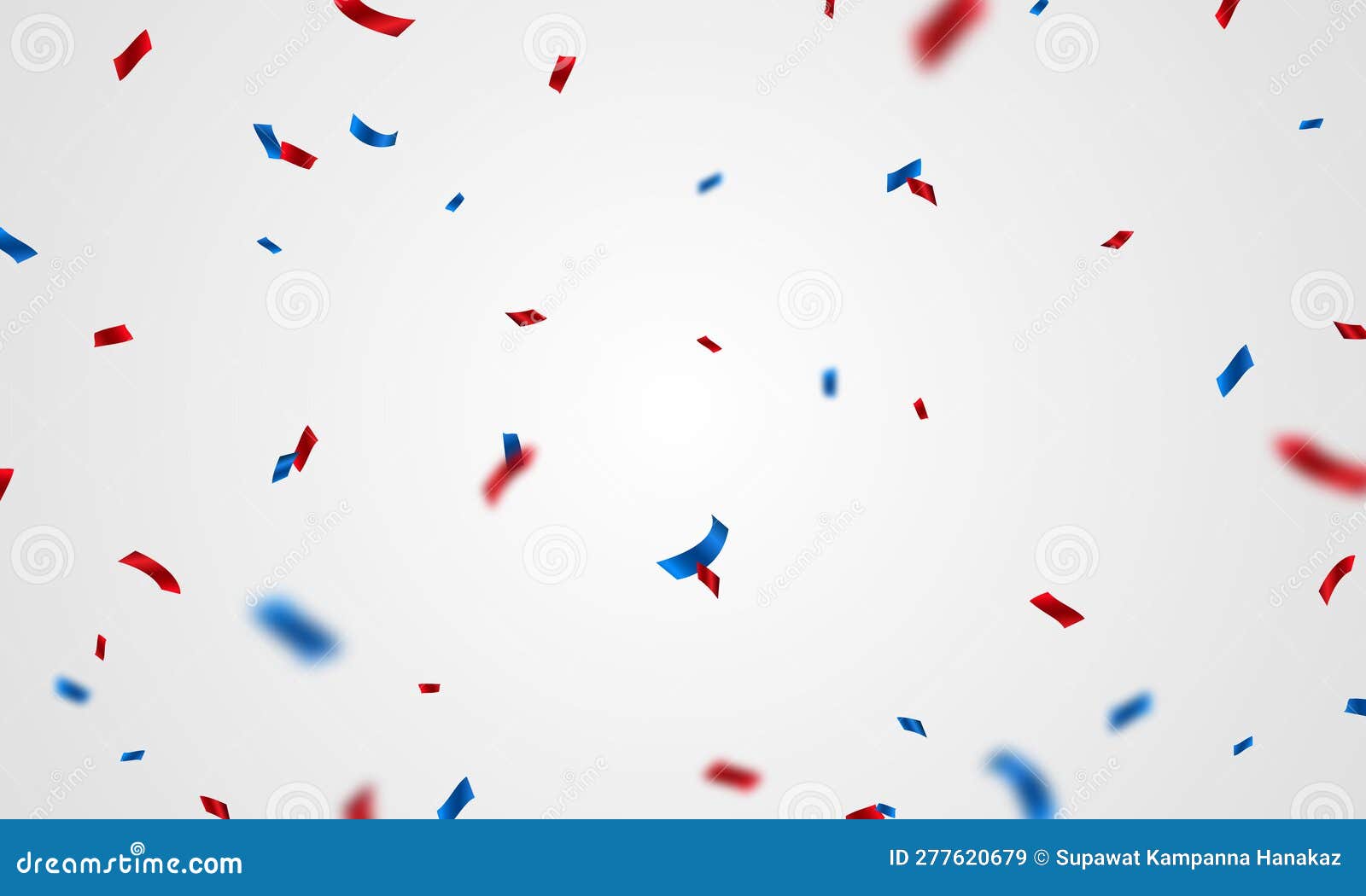 Red and Blue Paper Vector Illustration Zigzag Ribbons Falling from ...