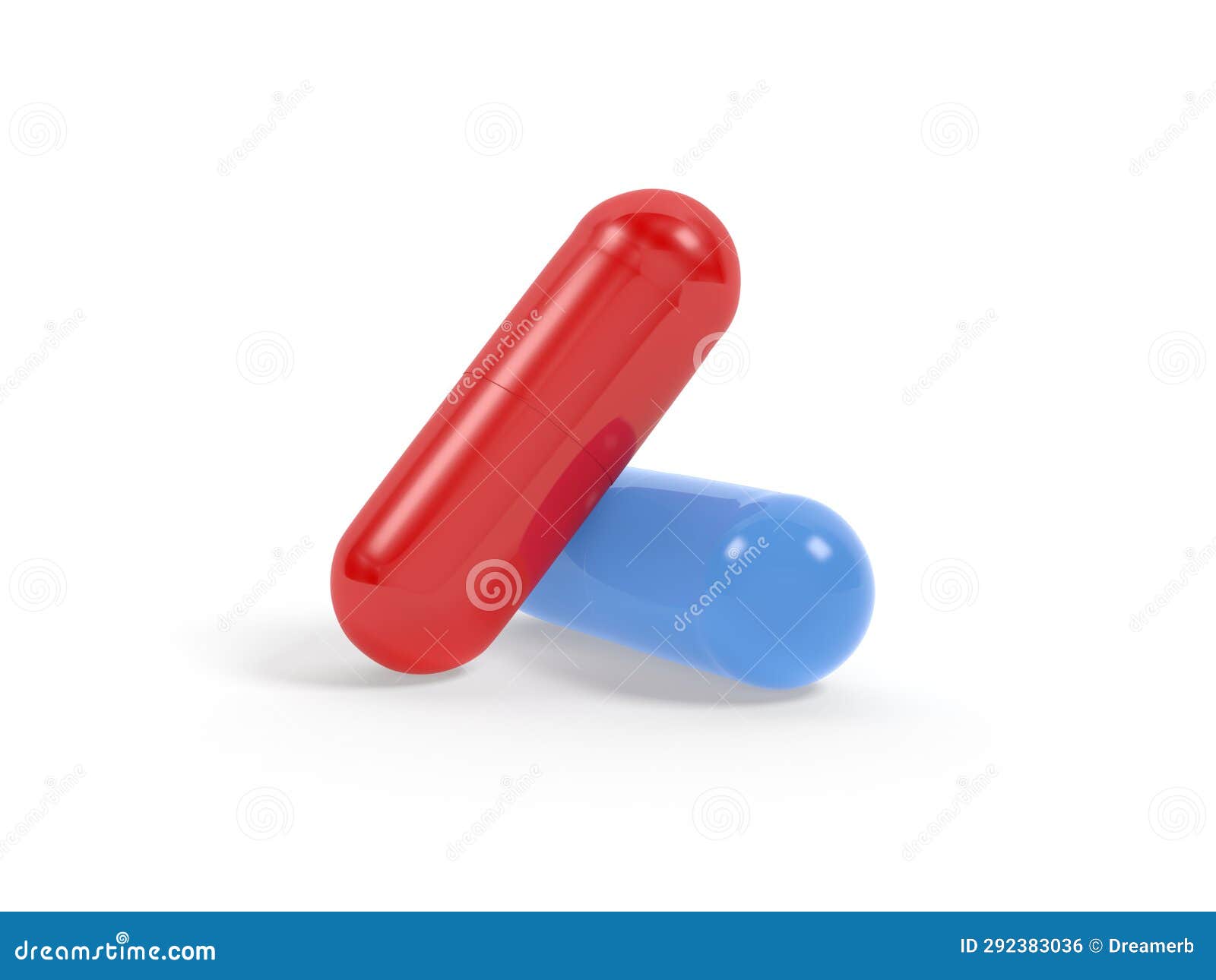 Red and Blue Pill Isolated on White Background. Stock Illustration ...