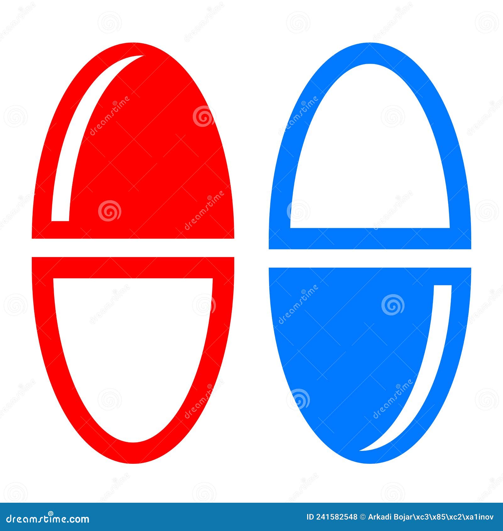 Red or Blue Pill, Vector Illustration Stock Vector - Illustration of ...