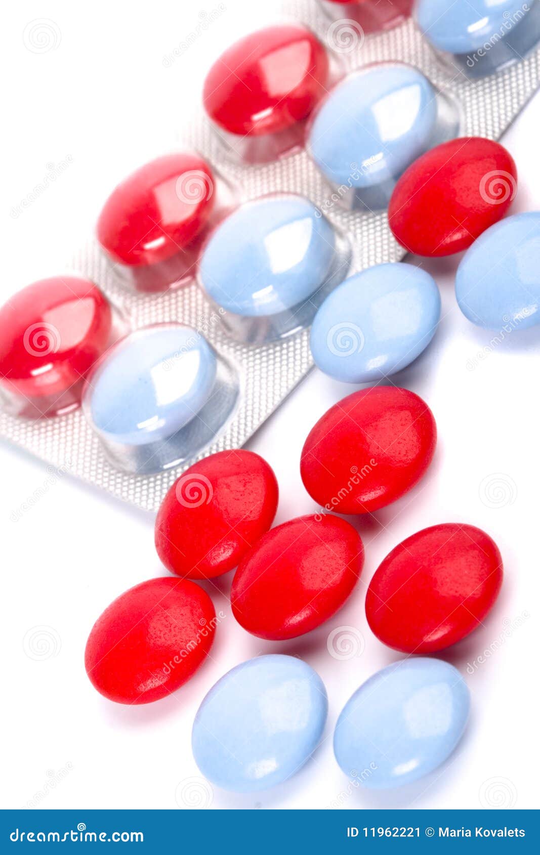 Red and blue pills stock image. Image of hospital, medication - 11962221